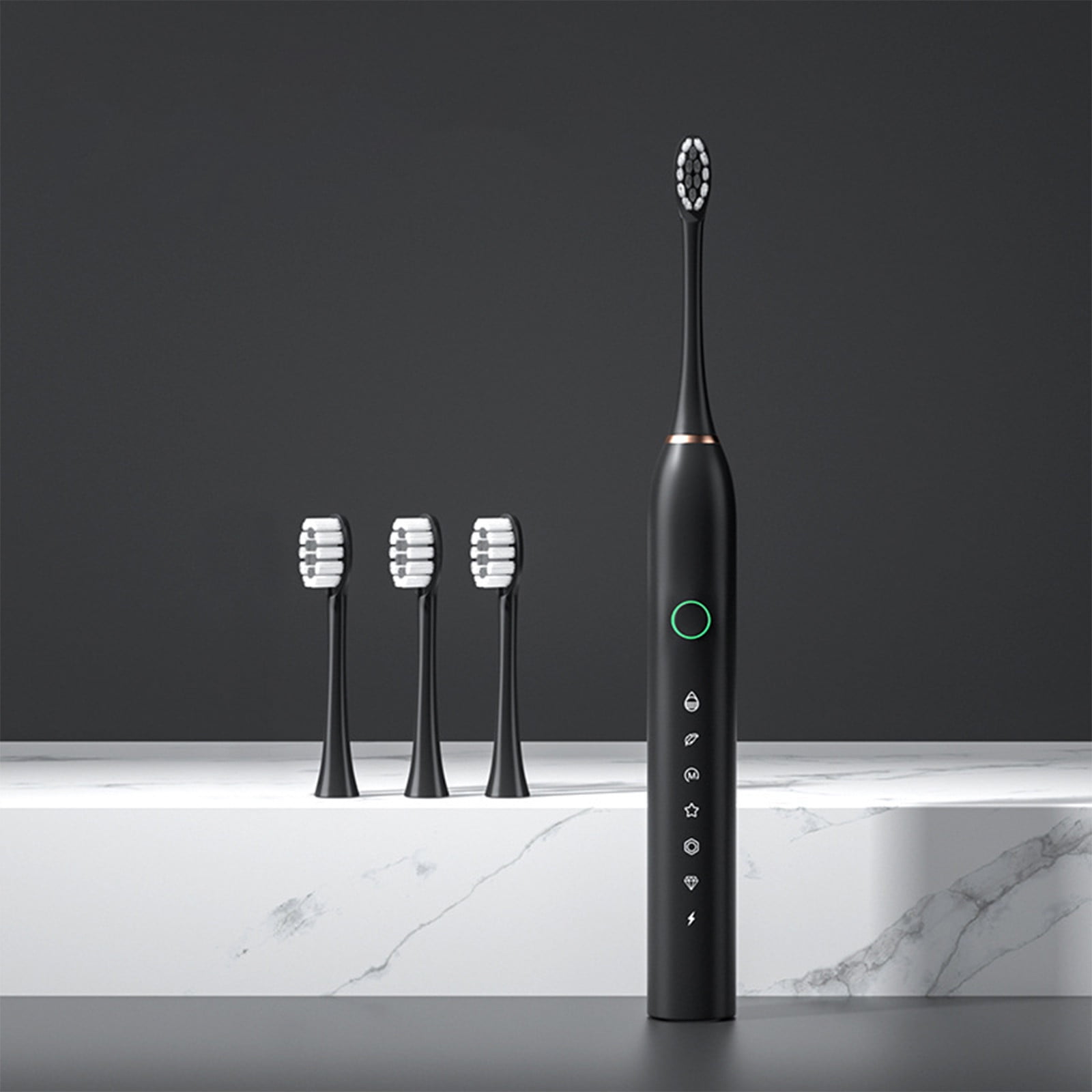 Bilqis Electric Toothbrush, Electric Toothbrush With 4 Brush Heads, Smart 6-speed Timer Electric ...