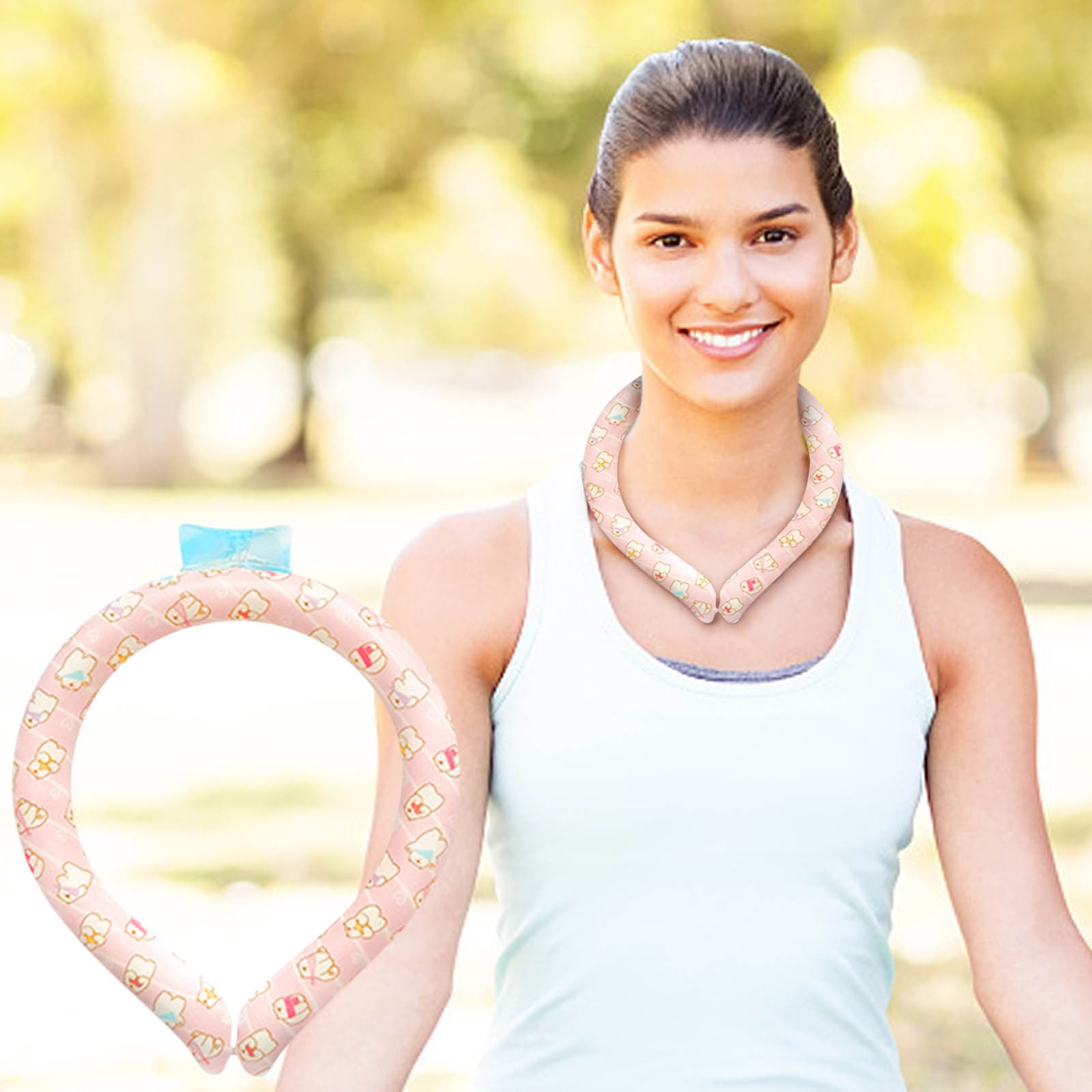 Bilqis Ice Collar，Neck Cooling Tube | Wearable Cooling Neck Wraps for Summer Heat I Hands Free ...