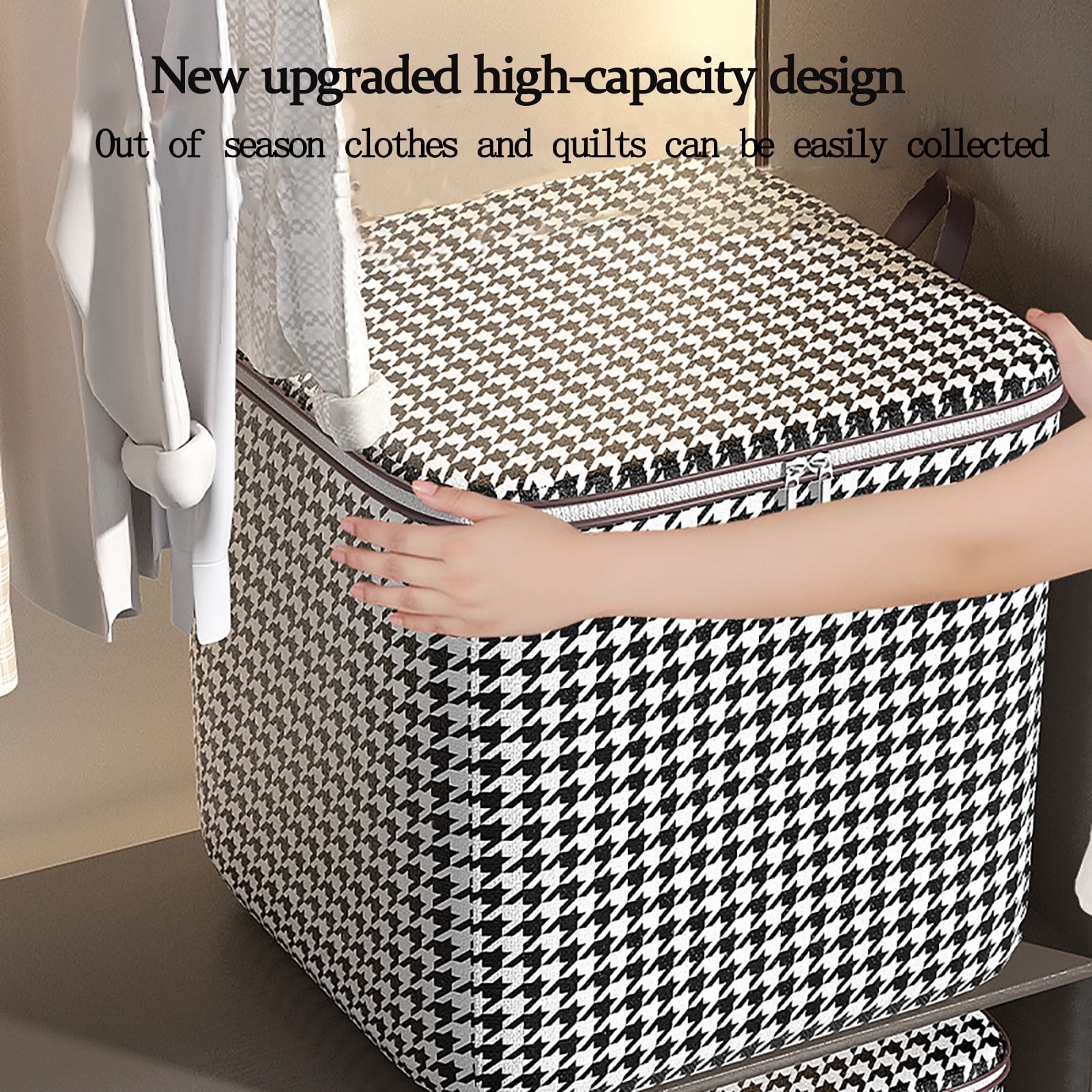 Bilqis Storage Bag with Double Zipper,Clothes Storage Box, Portable ...