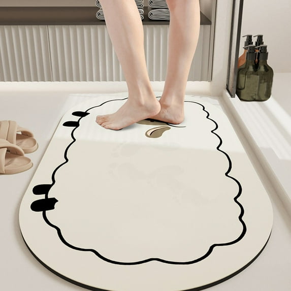 Bilqis Ute Lamb Diatom Mud Floor Mat, Absorbent And Quick-drying Floor ...