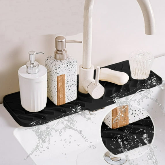 Bilqis Wave Pattern Faucet Draining Mat Customized Kitchen Silicones ...