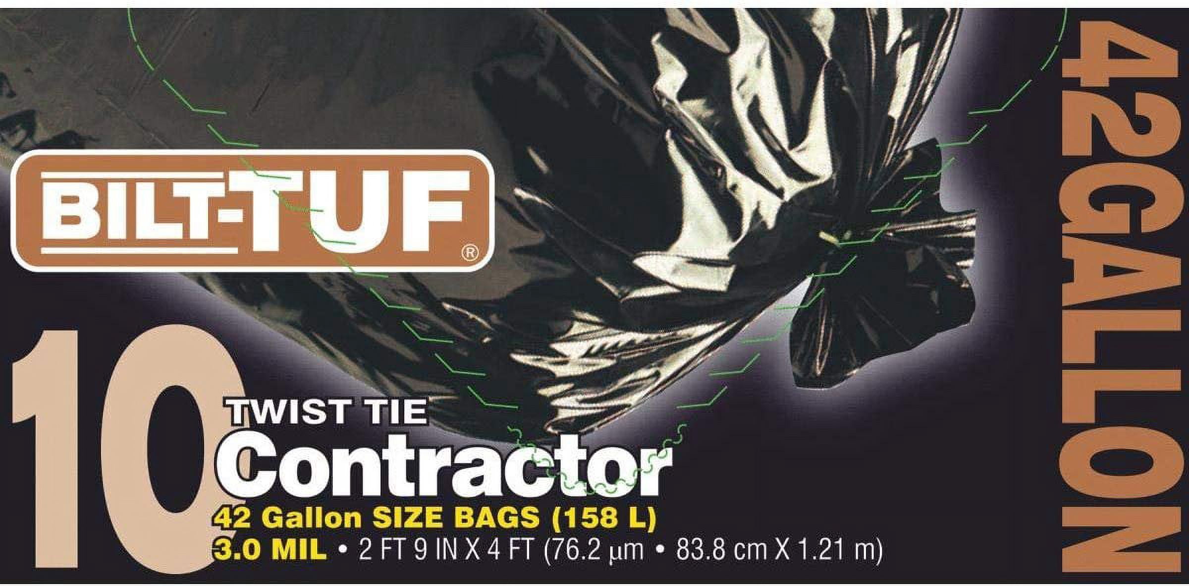 Bilt-Tuf 42 Gallon Black Contractor Trash Bag - Walmart.com