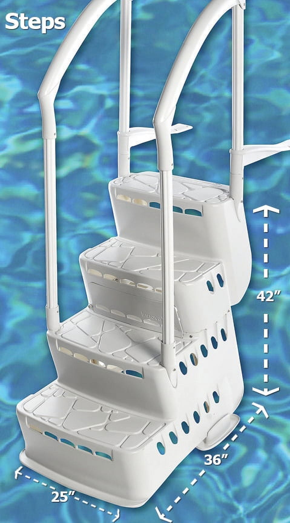 BiltMor Heavy Duty Above Ground Pool Step and Swimming Ladder System ...
