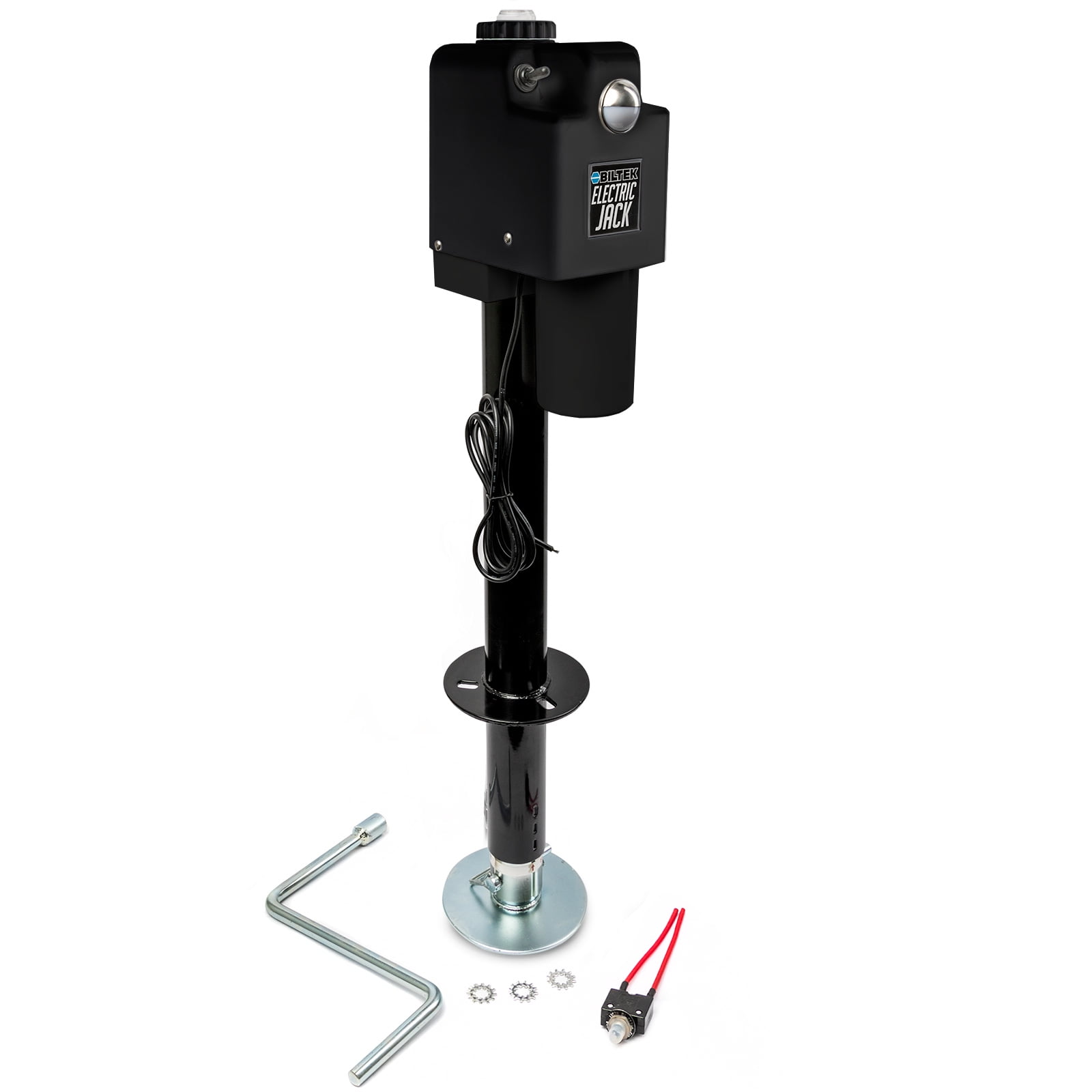 Biltek 3500lbs Electric Power Trailer Tongue Jack + Waterproof Storage ...