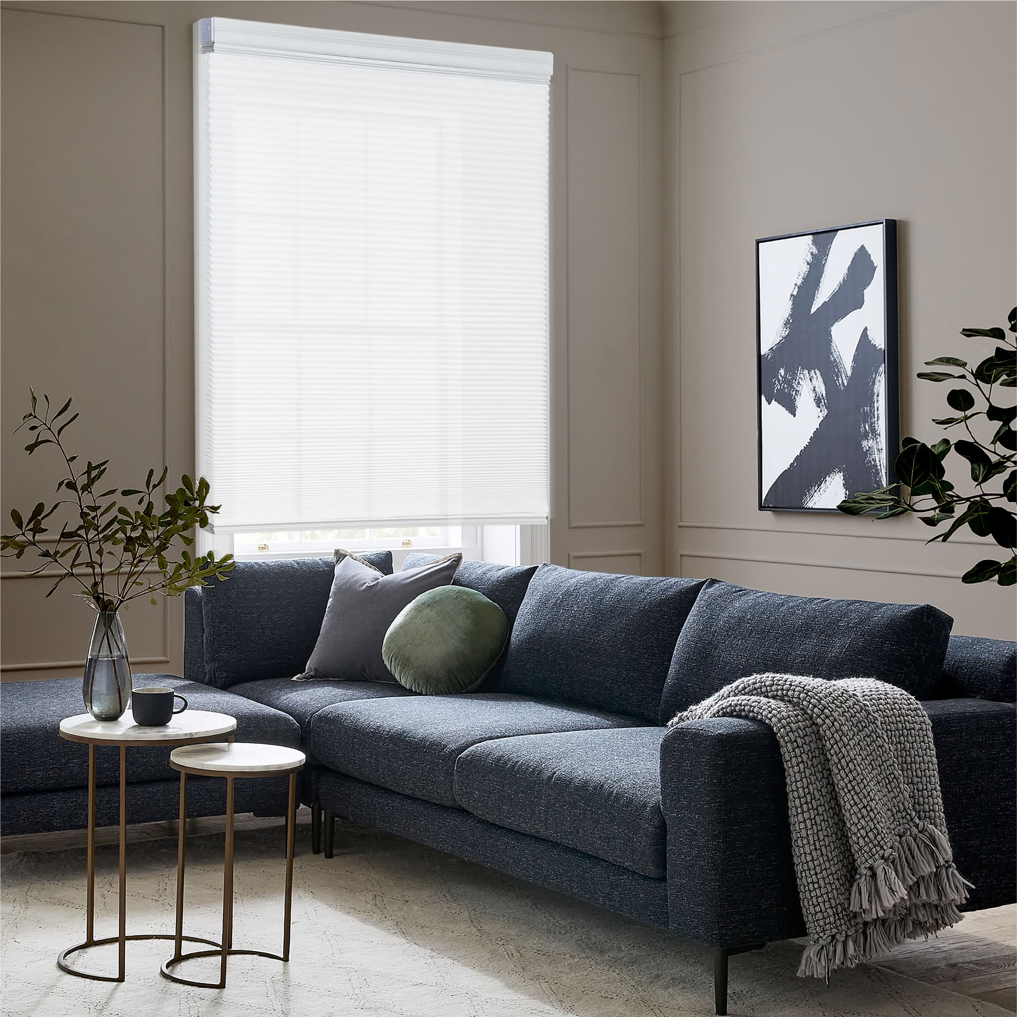 Biltek Easy Install Cellular Honeycomb Window Shades, Light Filtering ...