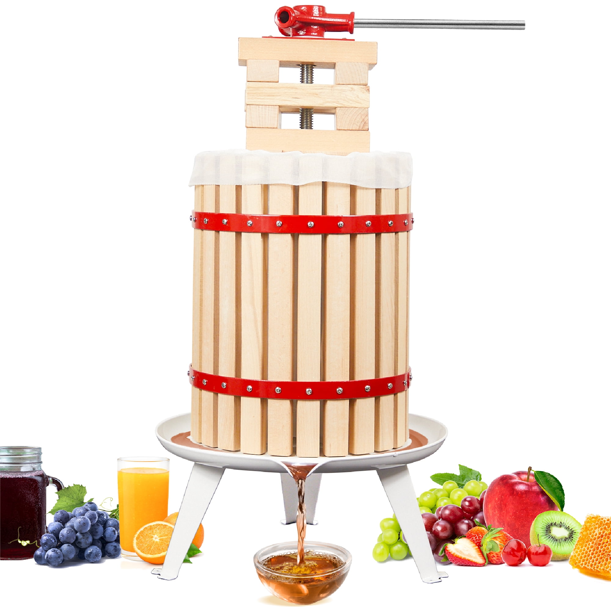 Biltek Fruit Press For Wine, Apple Cider Press, Heavy-Duty Build For ...