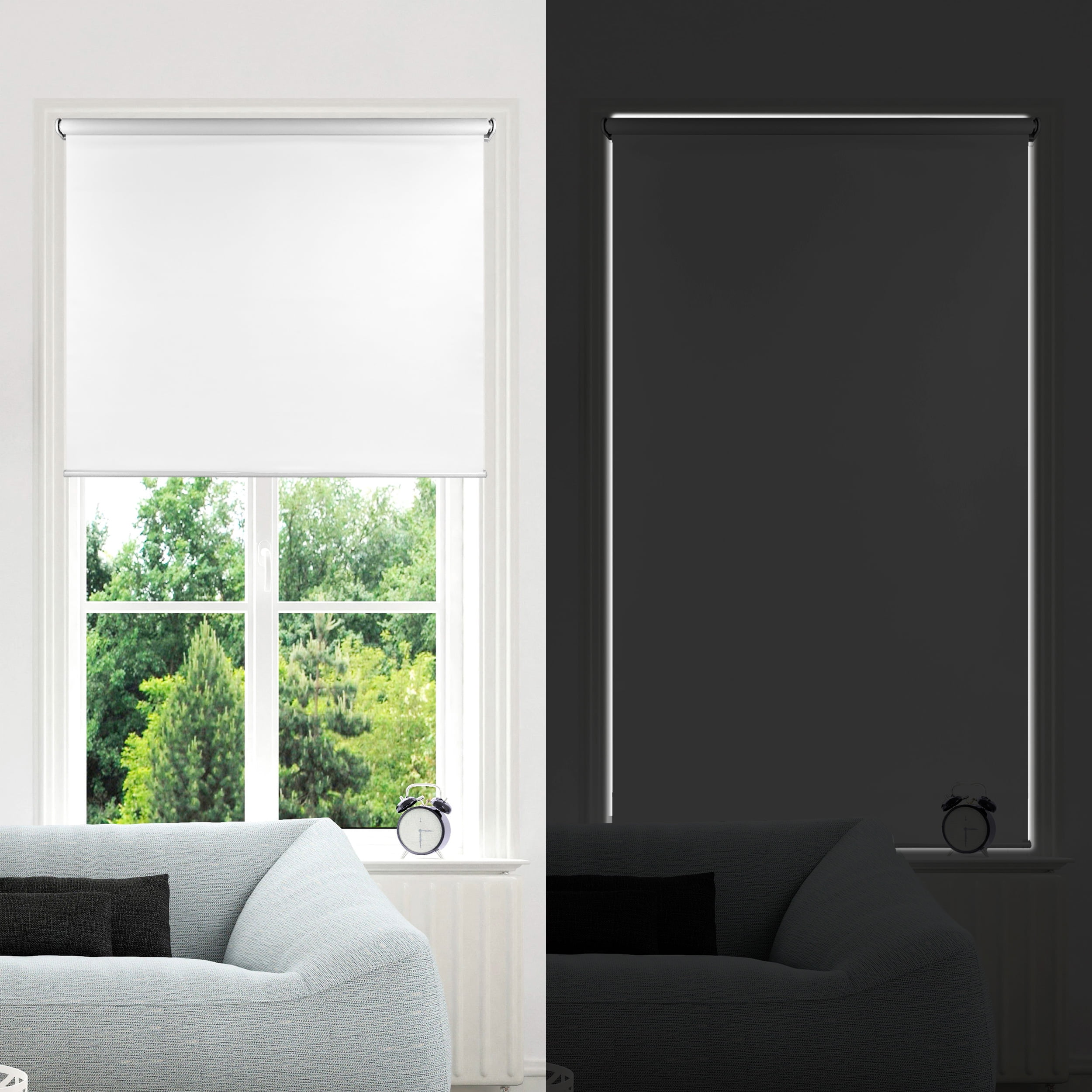 Biltek Easy Install Rolling Real Simple Cordless Roller Window Shades ...