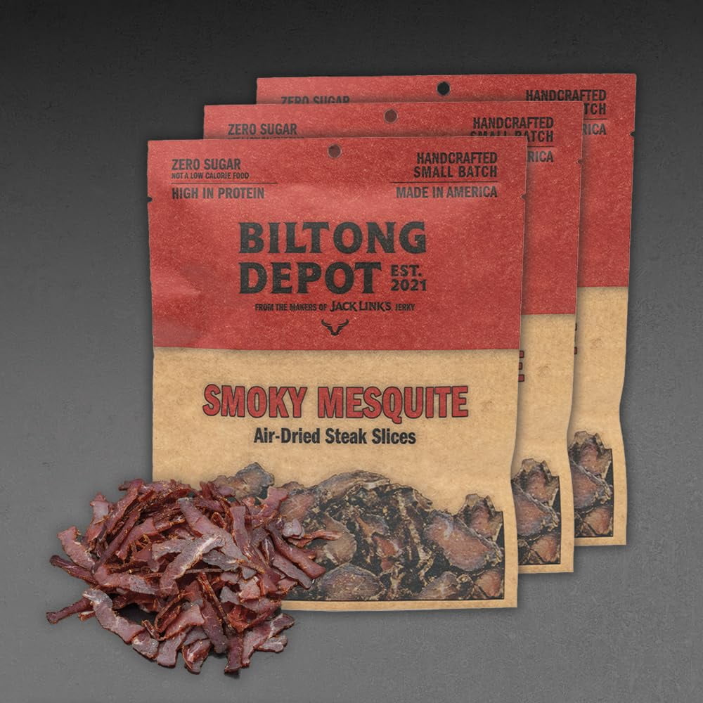 Biltong Depot Smoky Mesquite Steak Slices BSL1 Bundle (3oz, pack of 3 ...