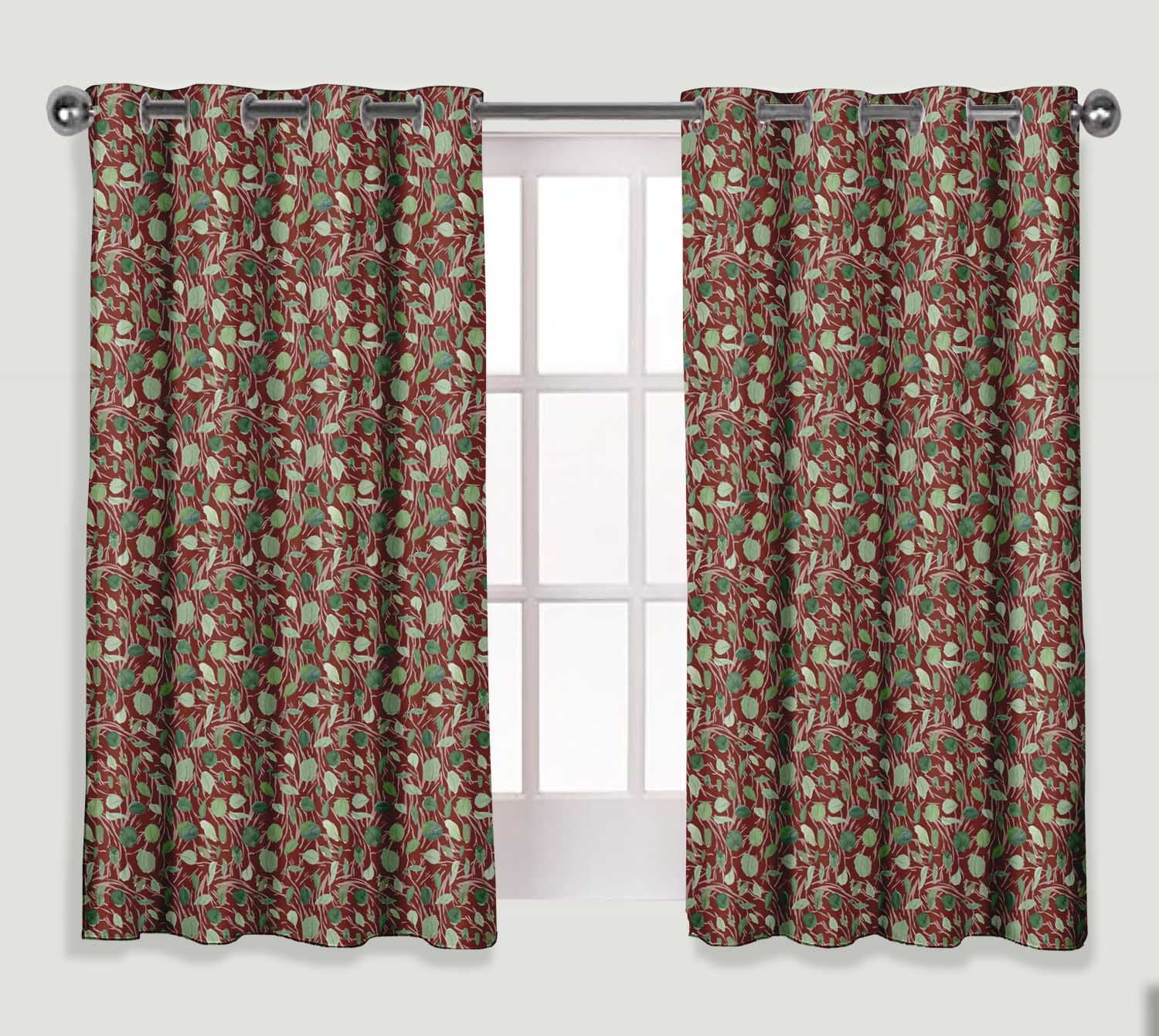 Bimba Brick Red Leaves Cabbage Printed Bathrobe For Girls Kimono ...