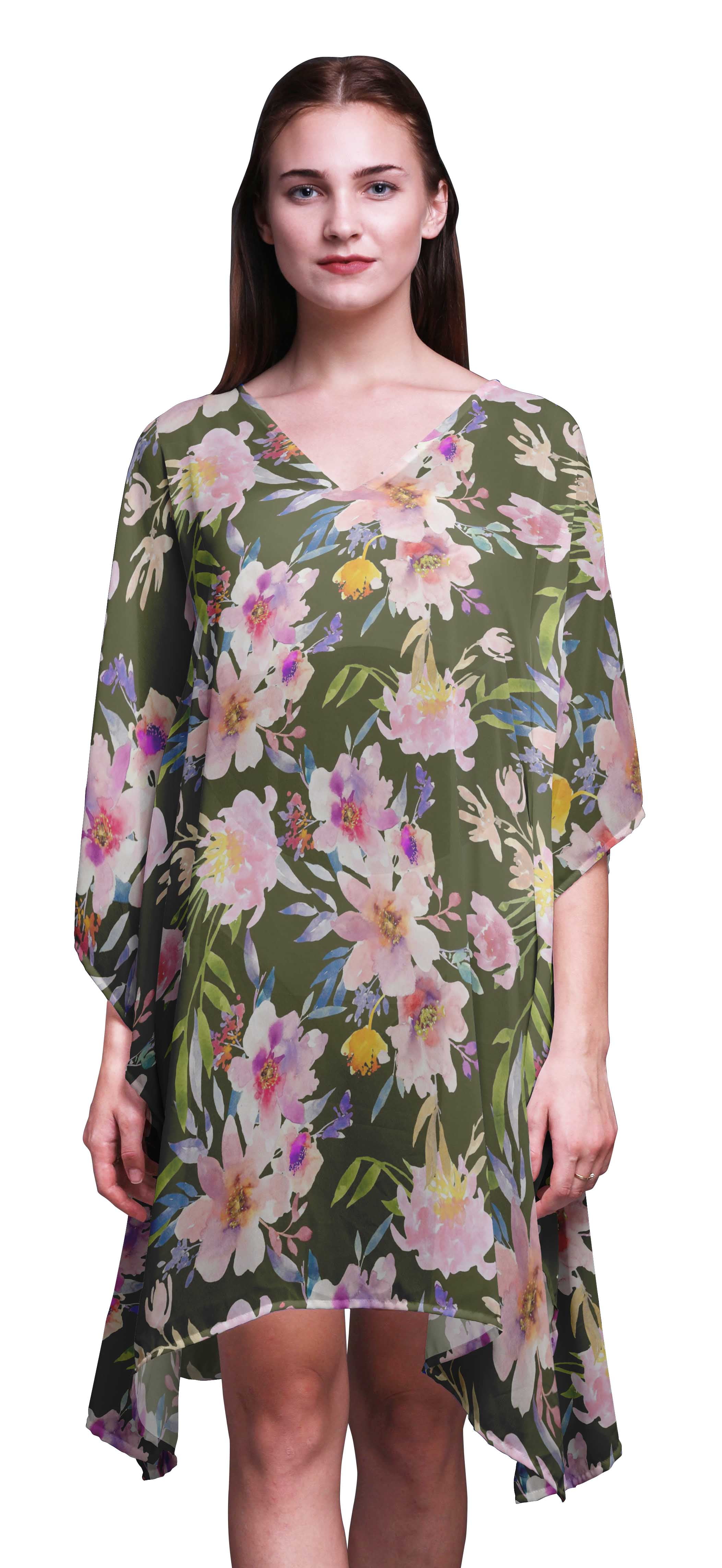Bimba Flower Ladies Plus SizeKaftanSummer Wear Beach Coverup Kimono ...