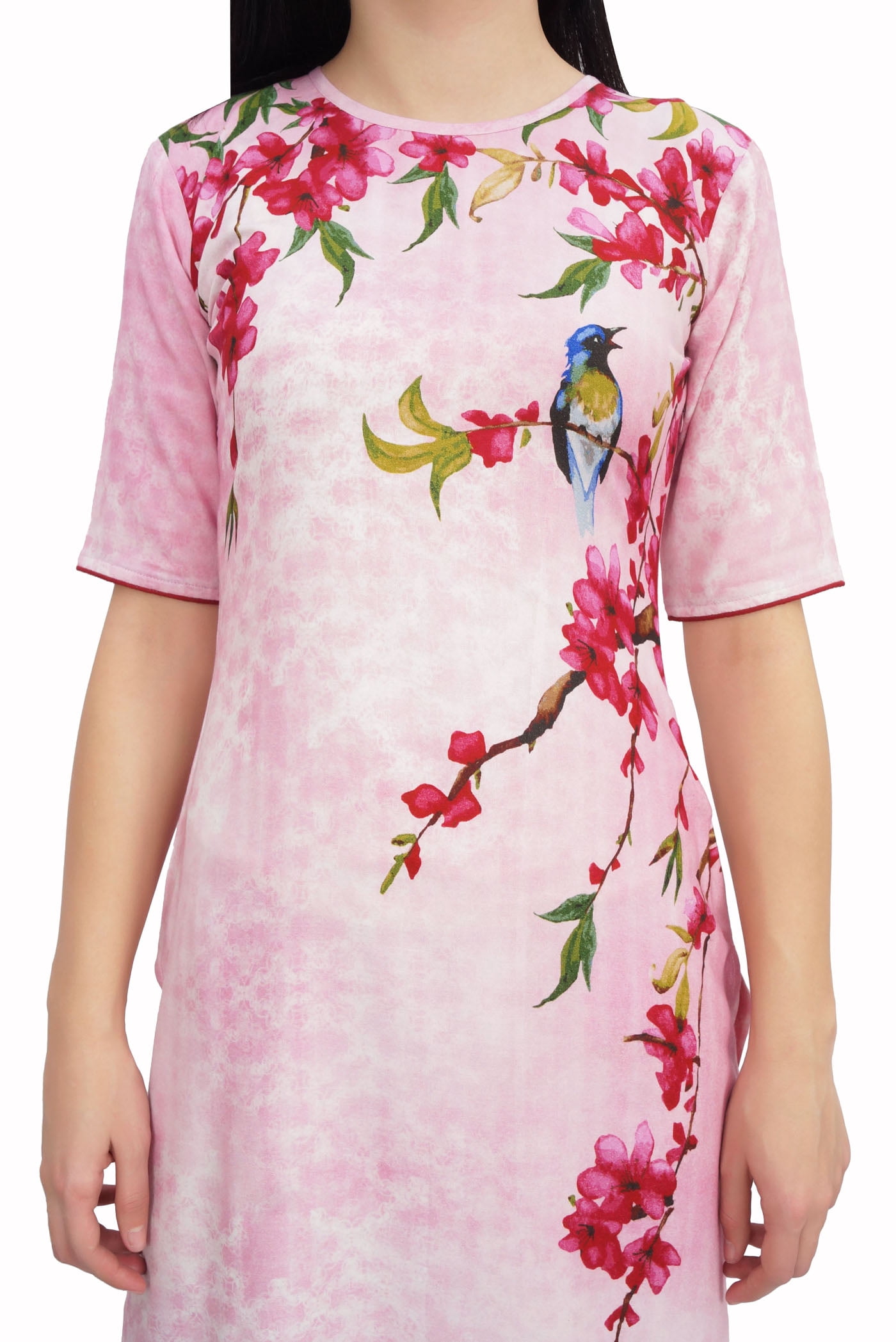 Bimba Indian Summer Tunic Women's Kurti Rayon Pink Printed Kurta Long ...