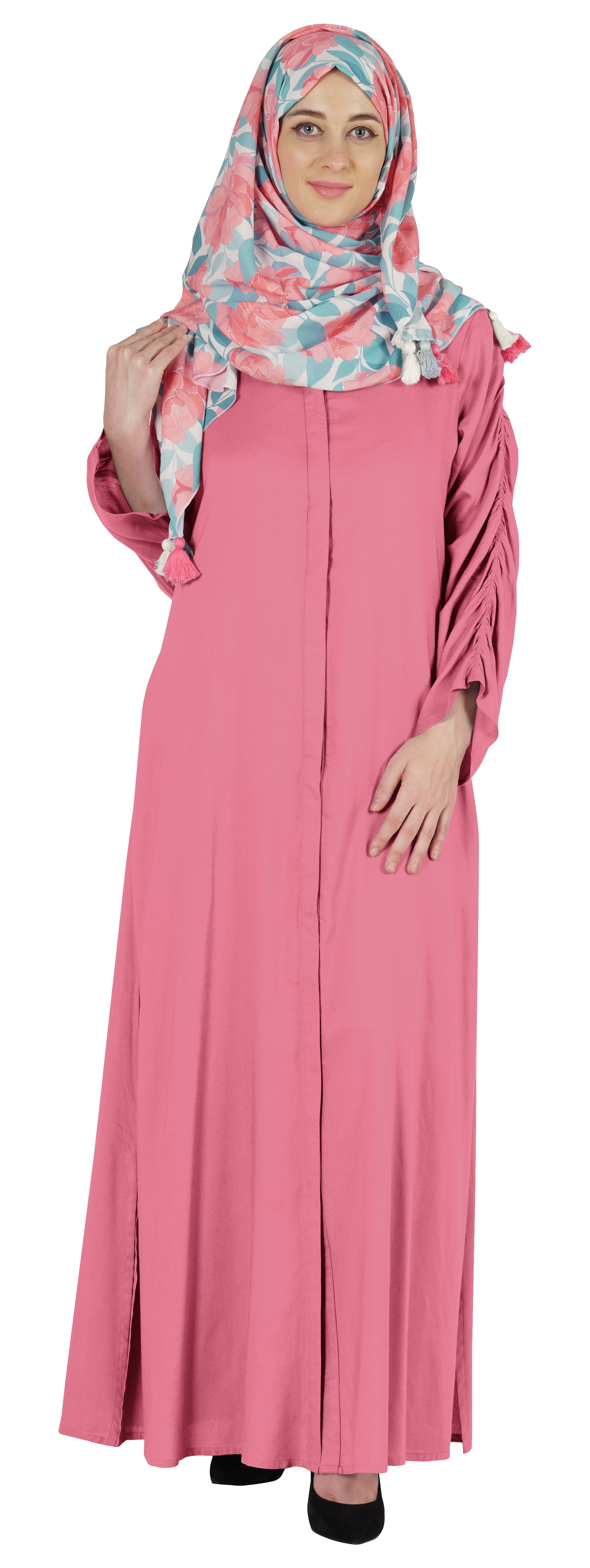 Bimba Islamic Clothes For Women Long Dress With Printed Hijab/Scarf ...