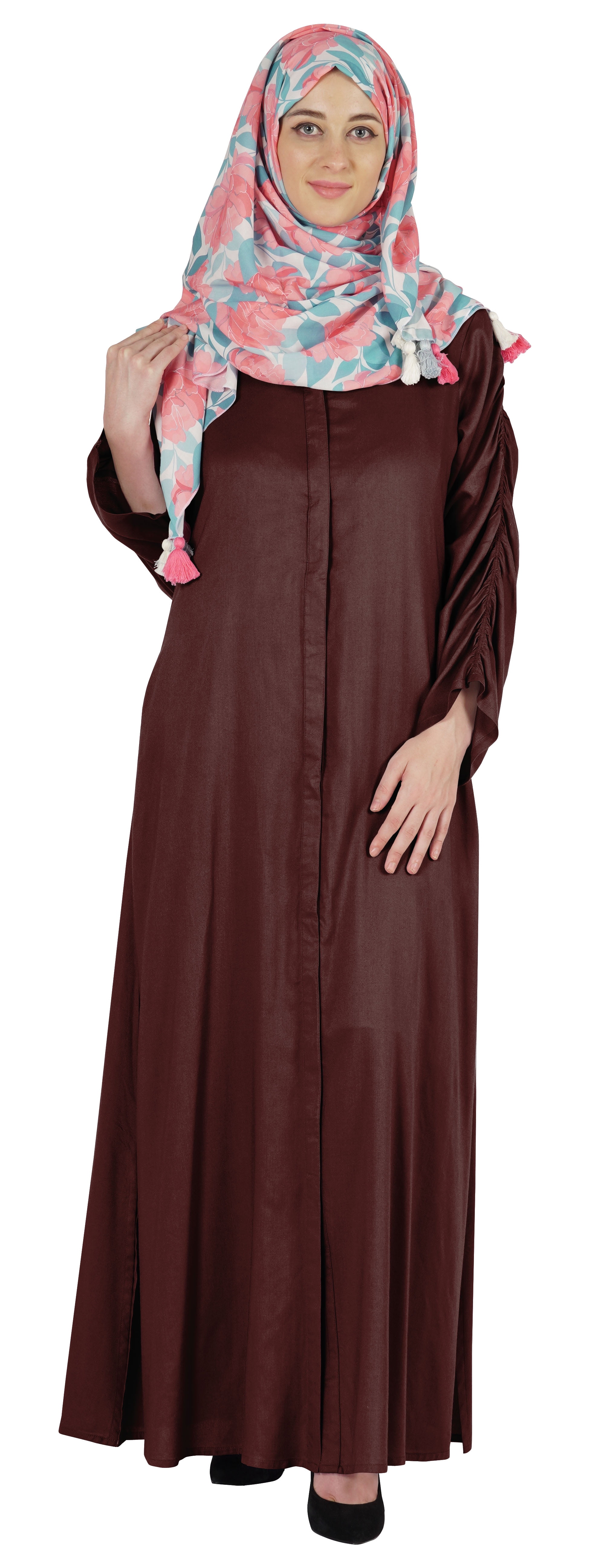 Bimba Islamic Clothes For Women Long Dress With Printed Hijab/Scarf ...