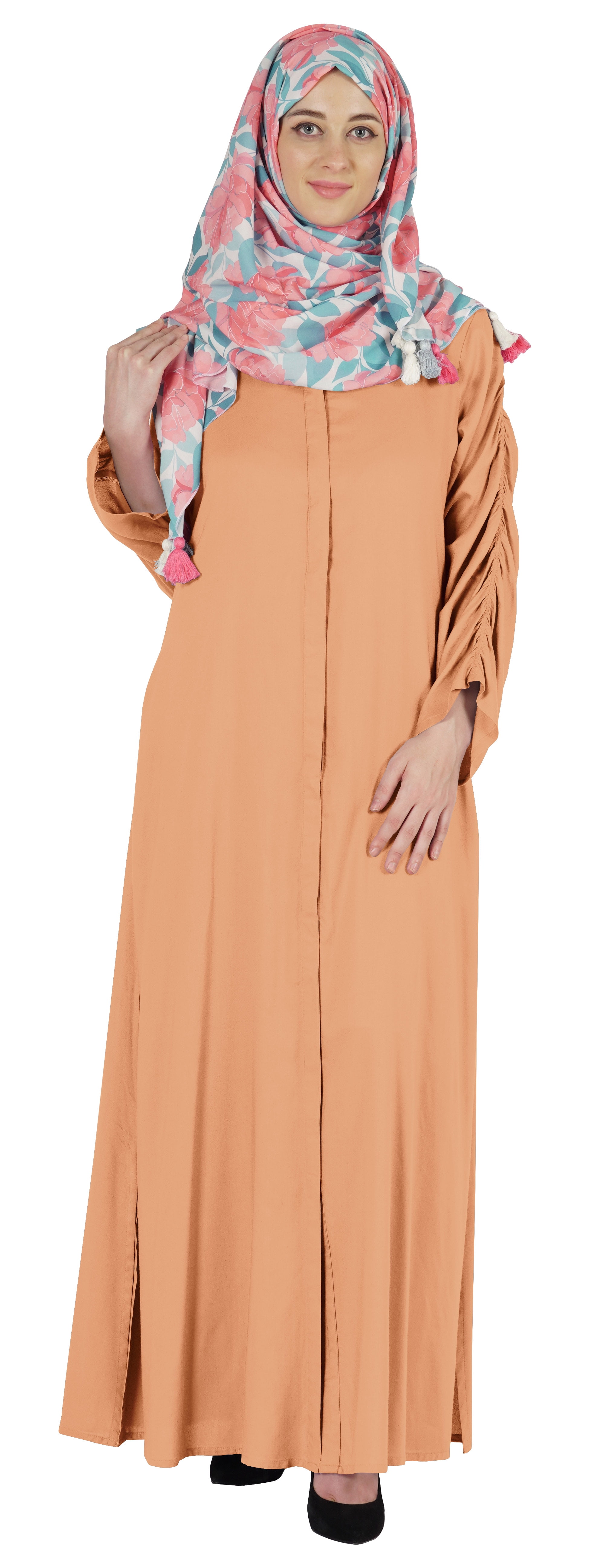 Bimba Islamic Clothes For Women Long Dress With Printed Hijab/Scarf ...