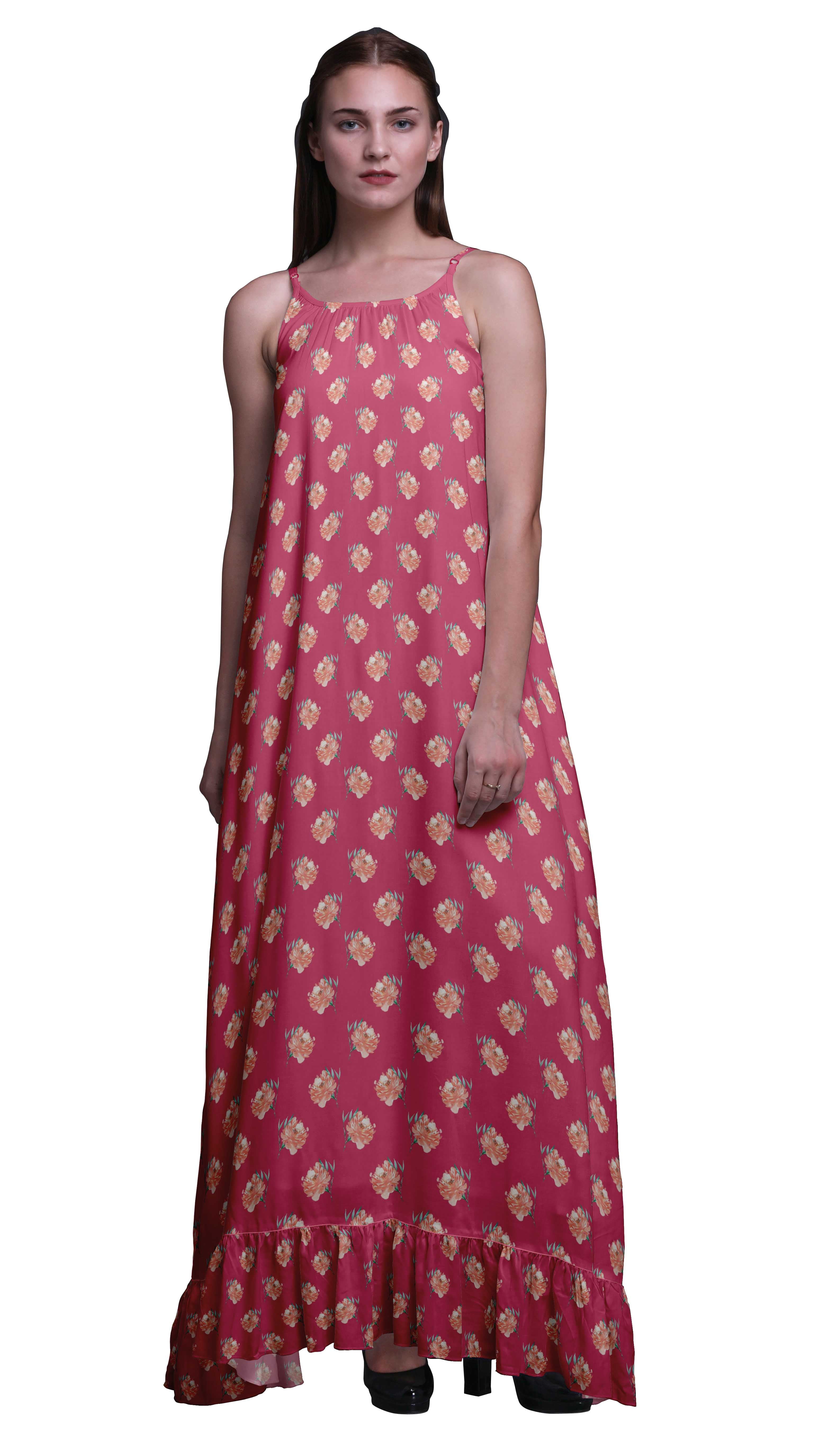 Bimba Pink Floral Ranunculus Tango Nightwear For Women Printed ...