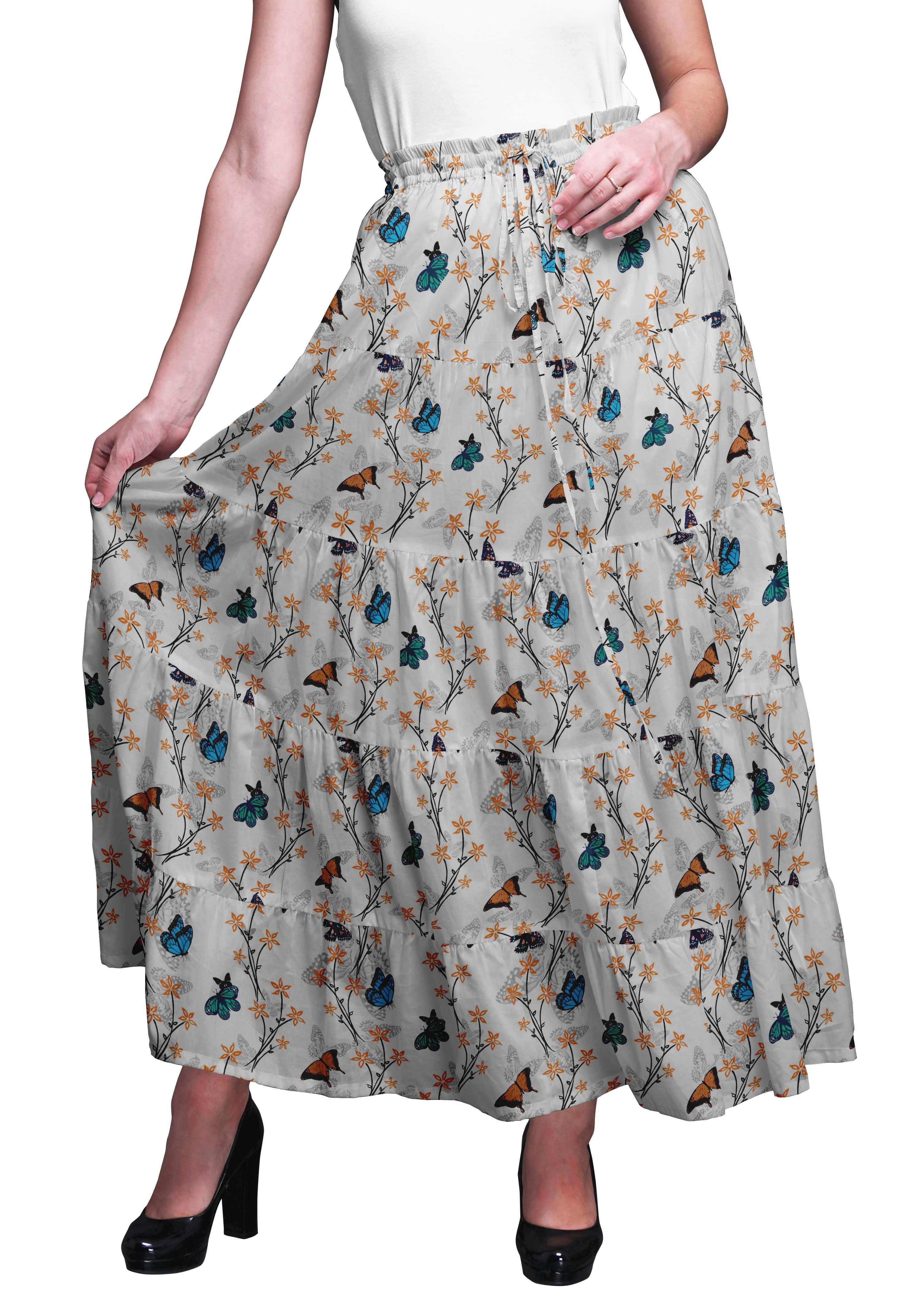 Bimba SkirtsÂ forÂ Women Long Length Cotton Printed Maxi Boho Summer ...