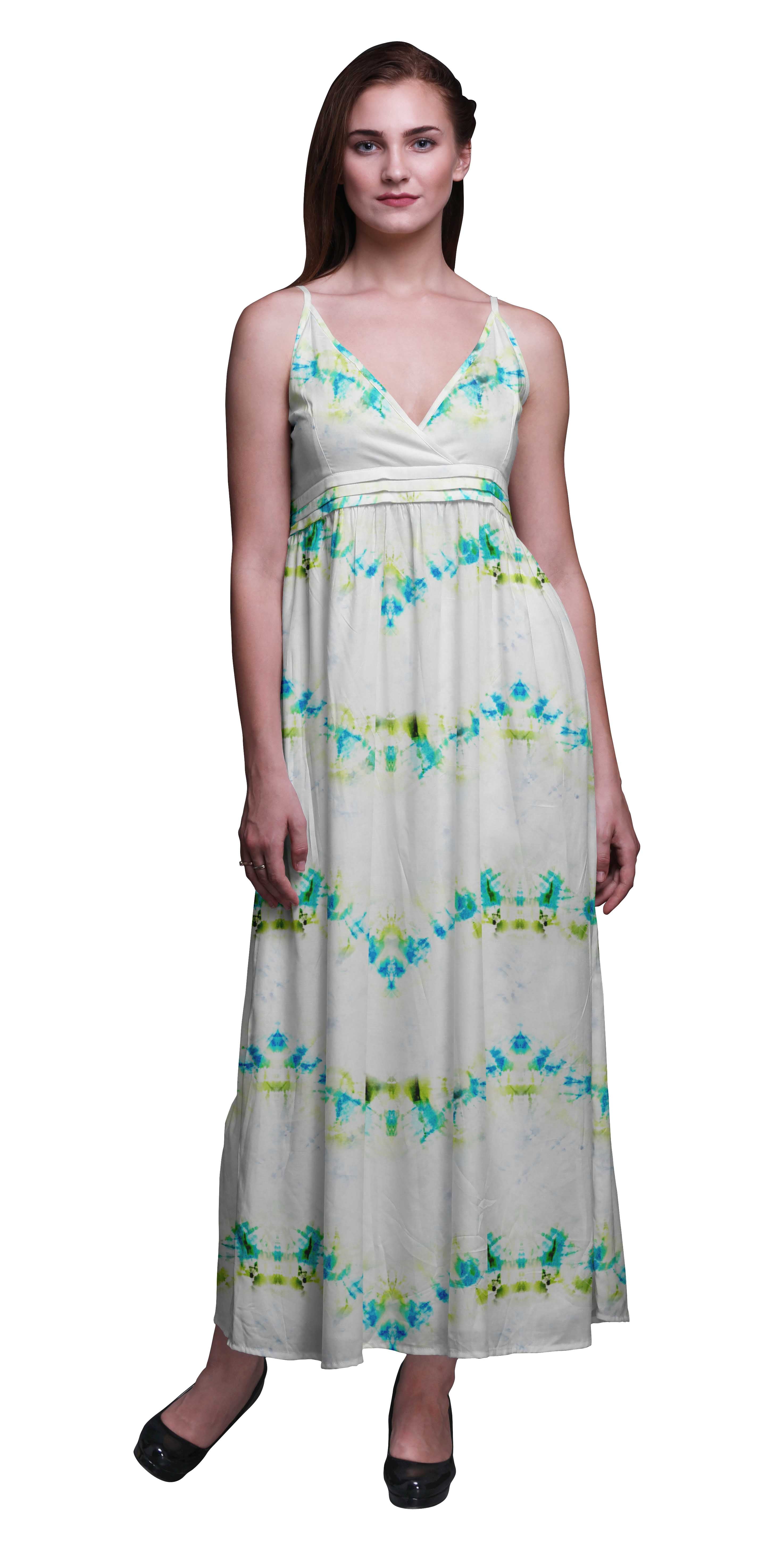 Bimba Tie-Dye Women Printed Long Chic Dress Bohemian Summer Maxi Beach Wear-Medium - Walmart.com