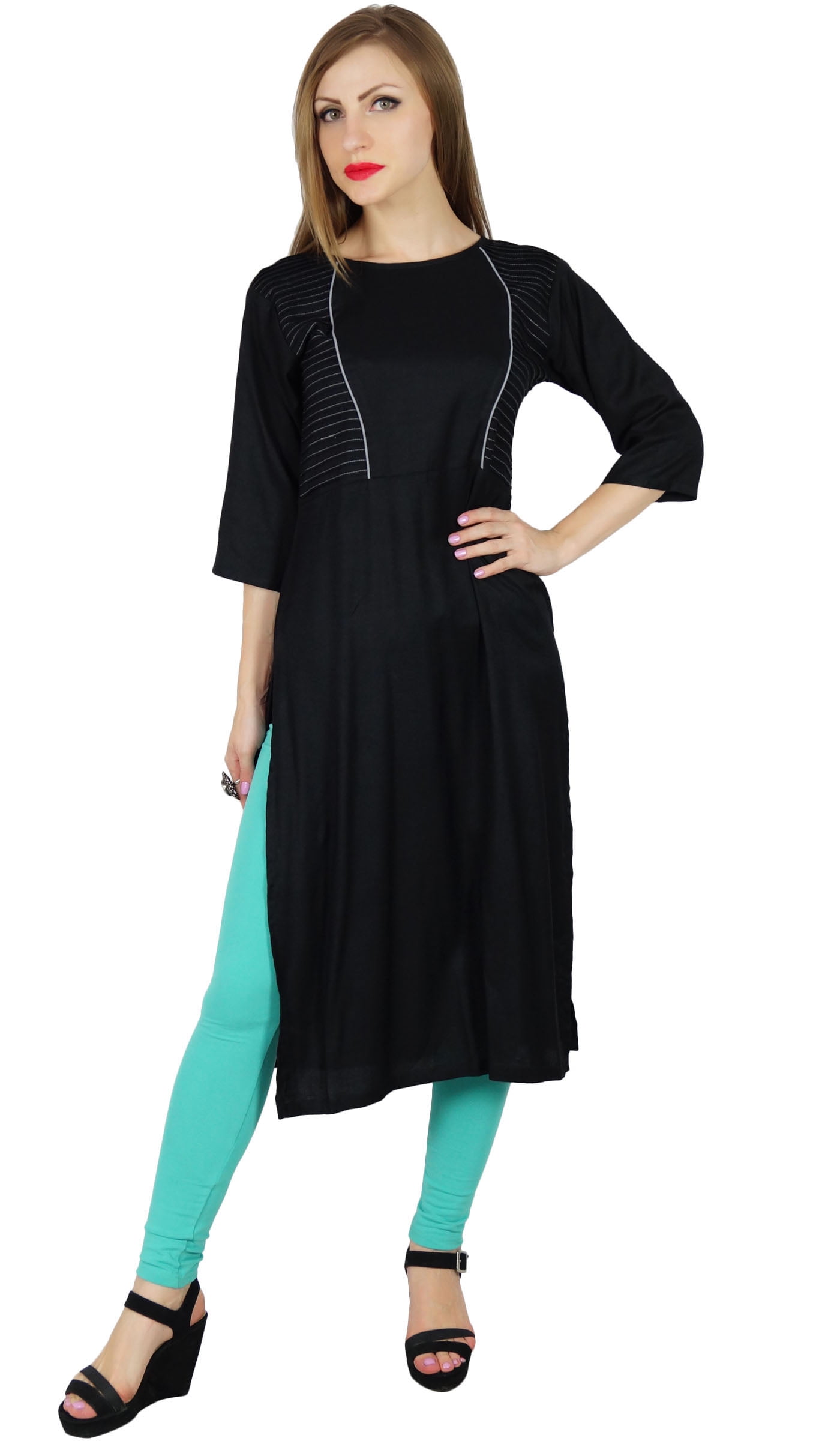 Bimba Women Casual Tunic Formal Kurta Kurti Every-Day Wear Blouse ...