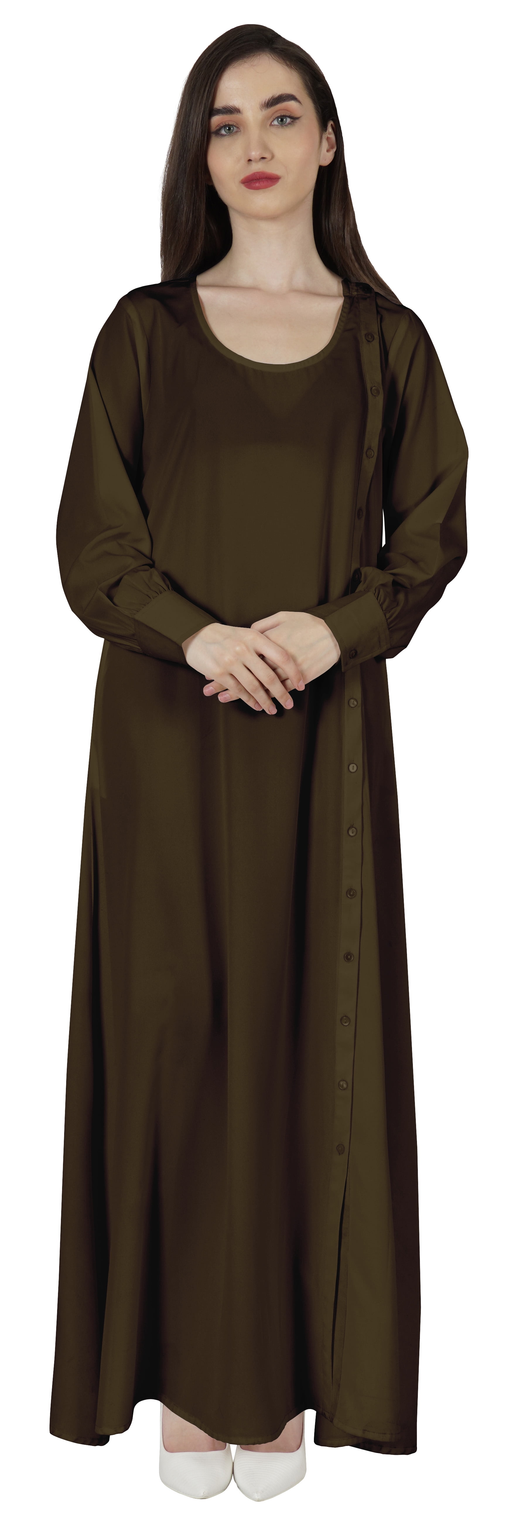 Bimba Women Islamic Prayer Dress With Hijab Cuff Sleeves Traditional ...
