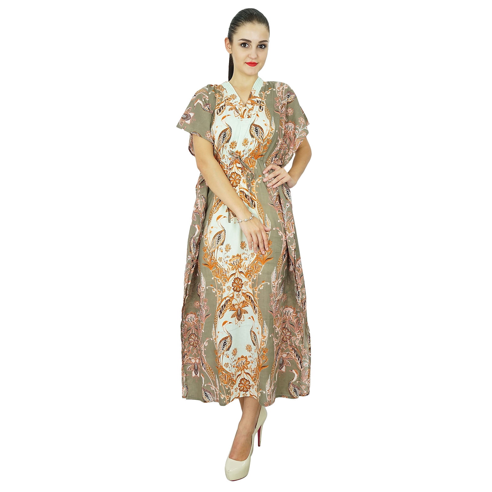 Bimba Women Long Cotton Kaftan Beach Cover Up Maxi Caftan - Walmart.com