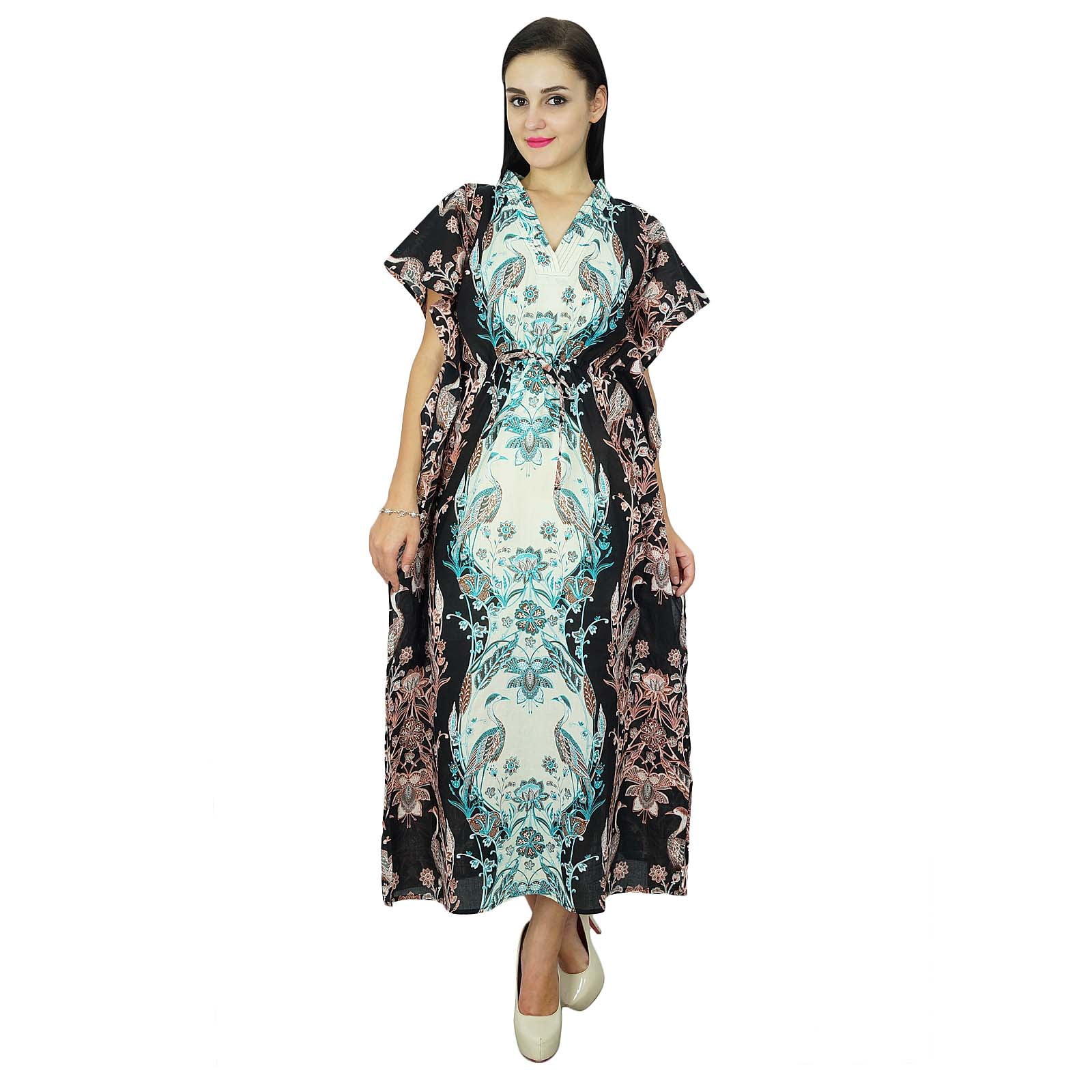 Bimba Women Long Cotton Kaftan Beach Cover Up Maxi Caftan - Walmart.com