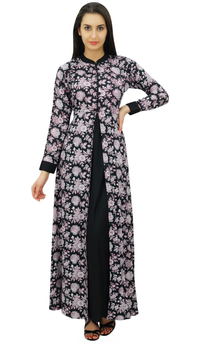 Bimba Women's Pashmina Blend Printed Maxi Winter Jilbab Dress - Walmart.com
