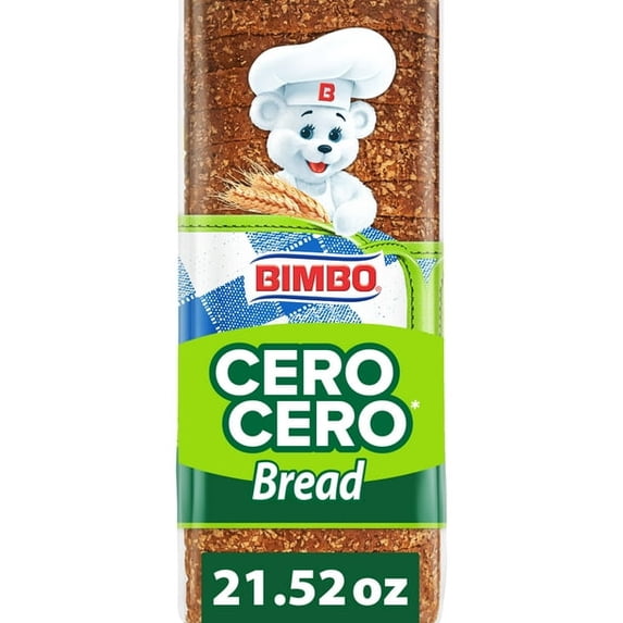 Bimbo Cero Cero Wheat Bran Bread, 21.52 oz, Wheat Bread, Bag (Pack of 4 ...