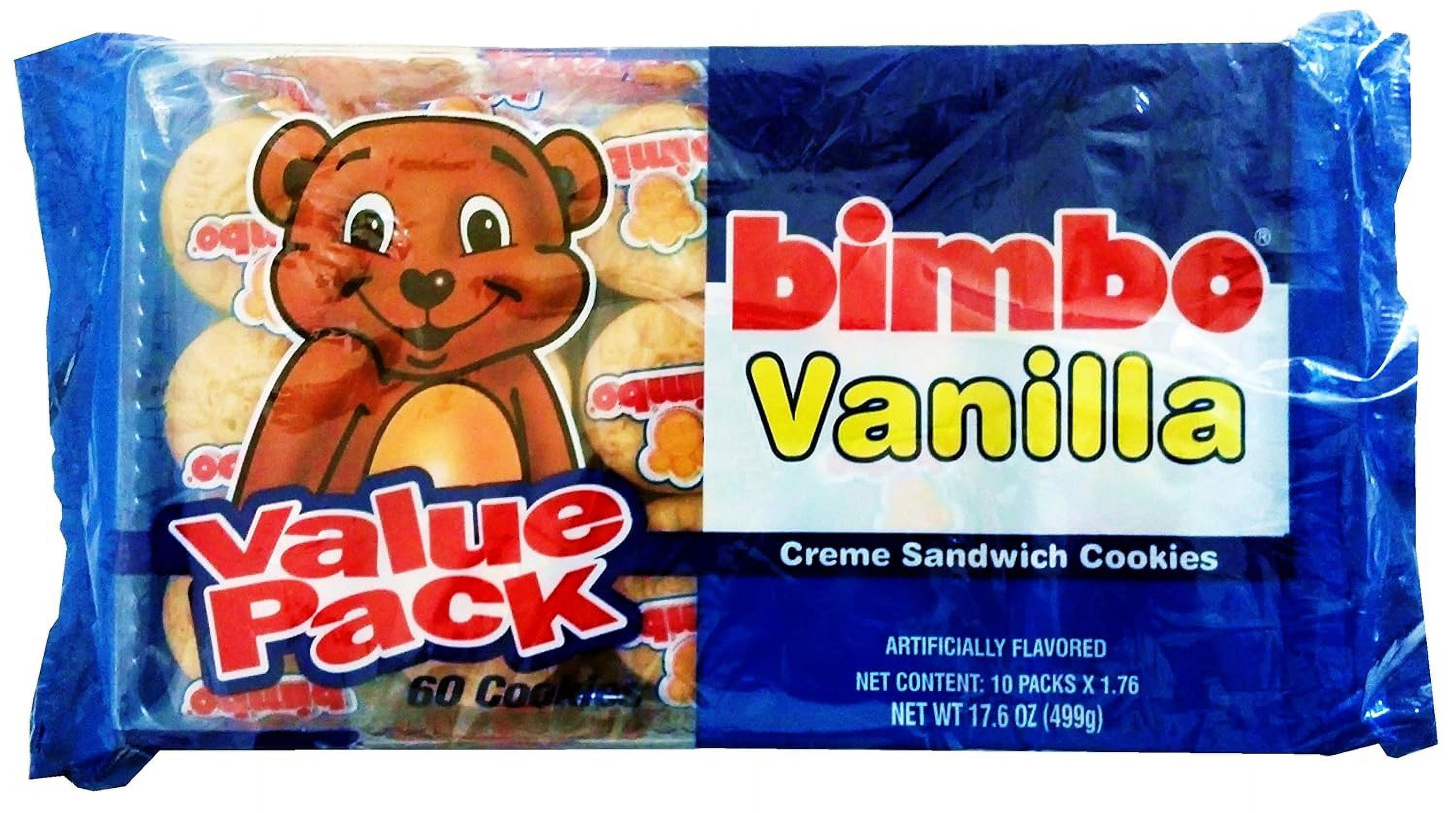 Bimbo Cookies Vanilla Creme Sandwich Flavor 2 Trays of 10 Pack of 6 ...
