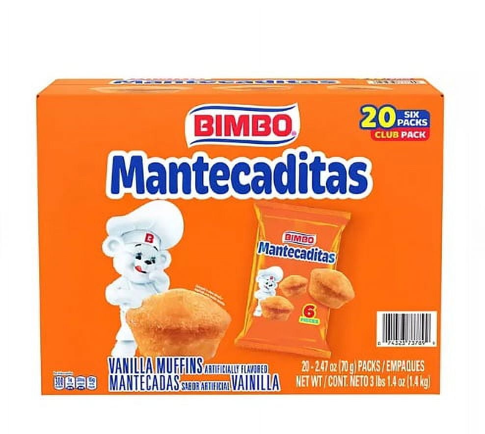 Bimbo Mini Bake Mantecaditas Vanilla Muffins (20 ct.) - Walmart.com