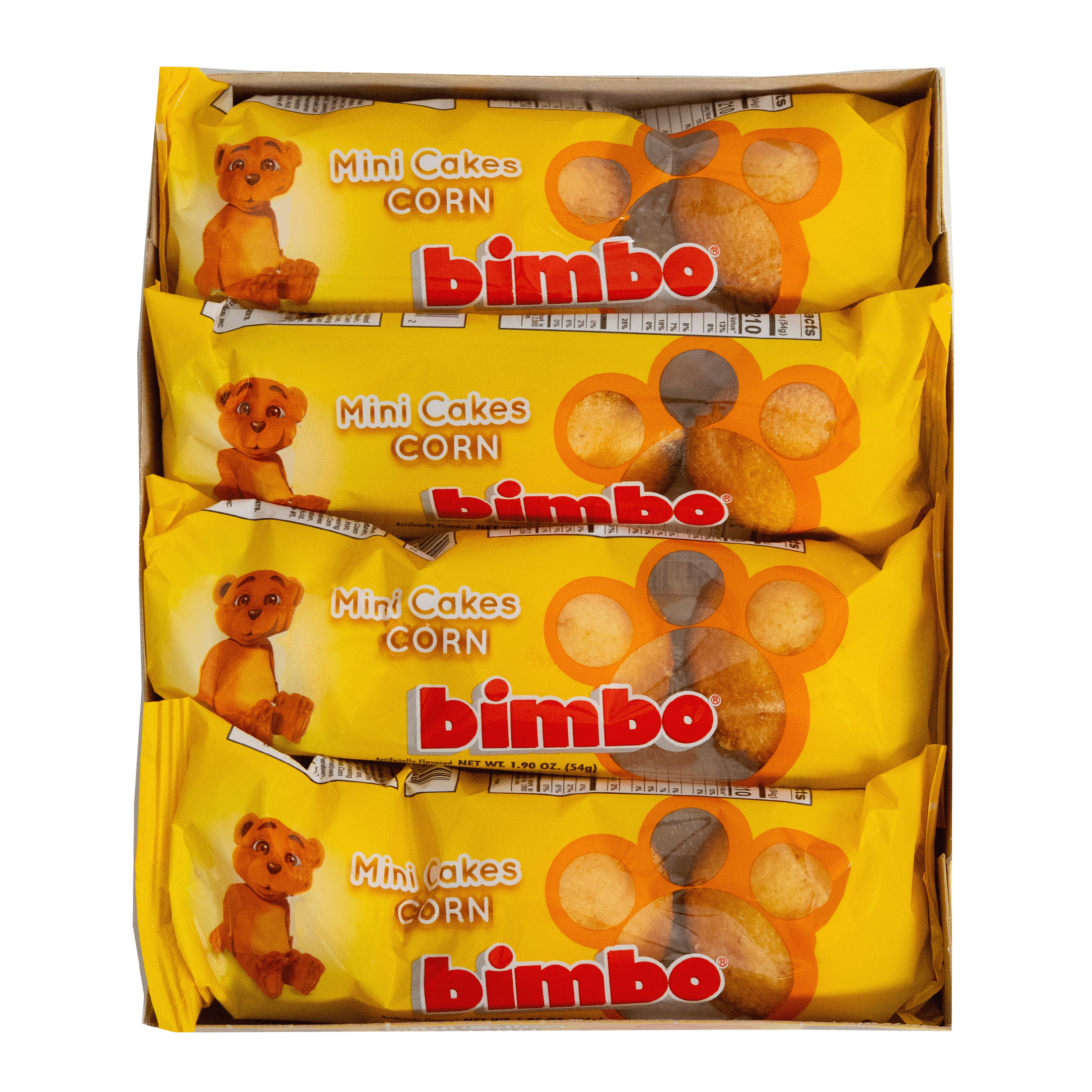 Bimbo Mini Cake Corn, Multipack, 1.9 oz, 4 Count, Shelf Stable ...