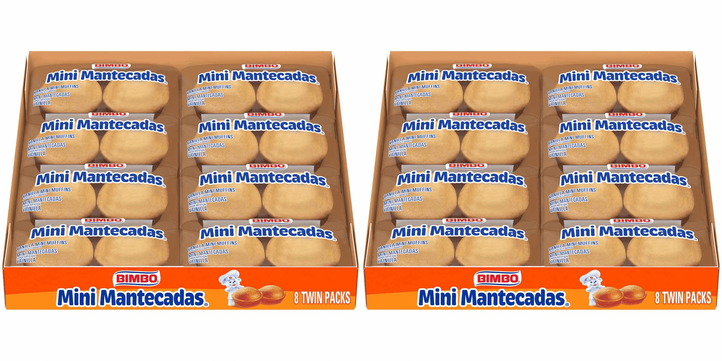 Bimbo Mini Mantecadas Vanilla Mini Muffins Twin Packs, 8 ct pack of 2 ...