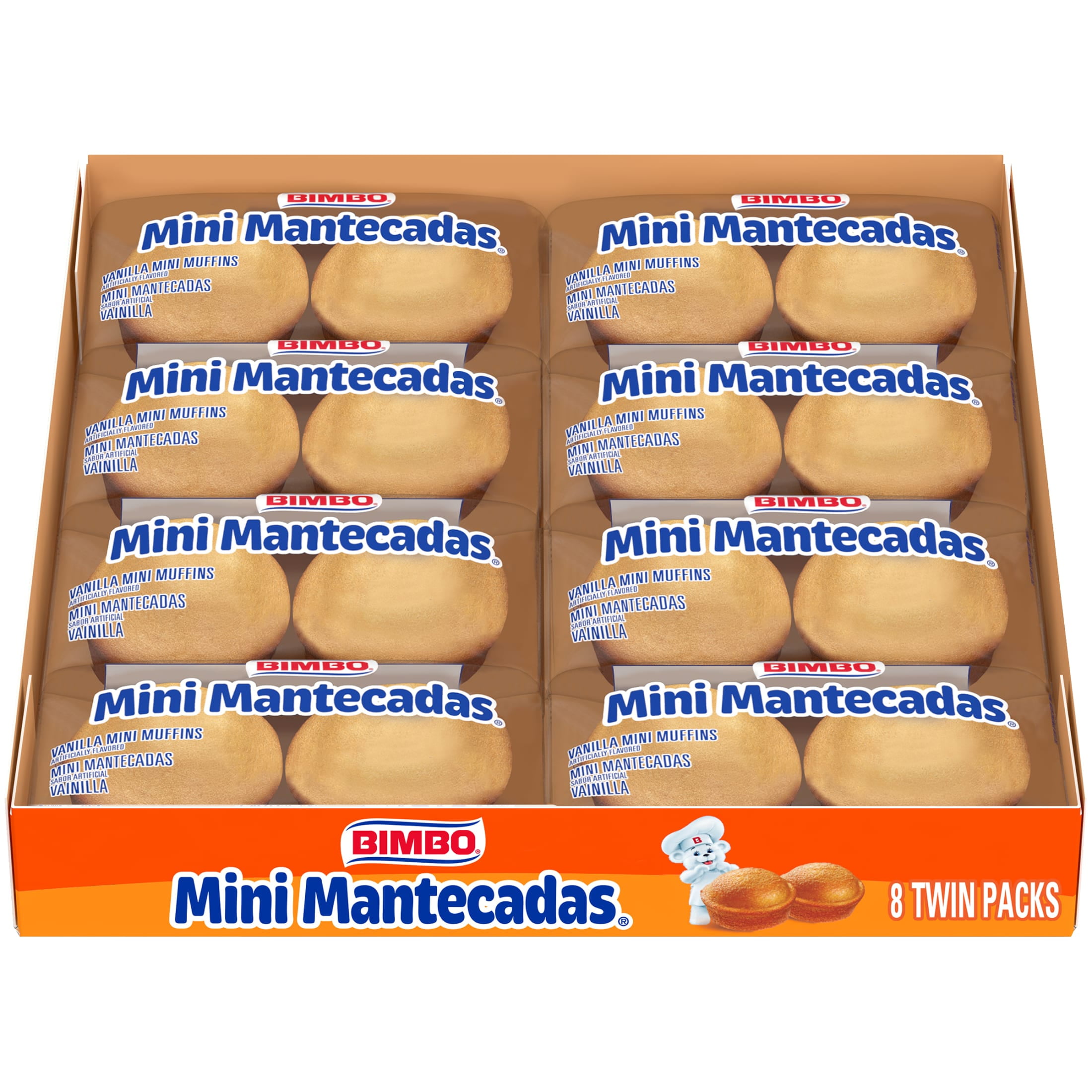 Bimbo Mini Mantecadas Vanilla Muffins, 8 twin packs, Mini Muffins, 17. ...