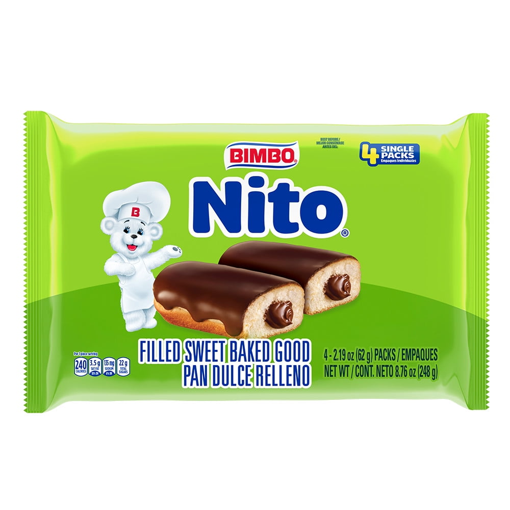 Bimbo Nito Creme-Filled Sweet Roll, 4 Count, 8.76 oz Bag - Walmart.com