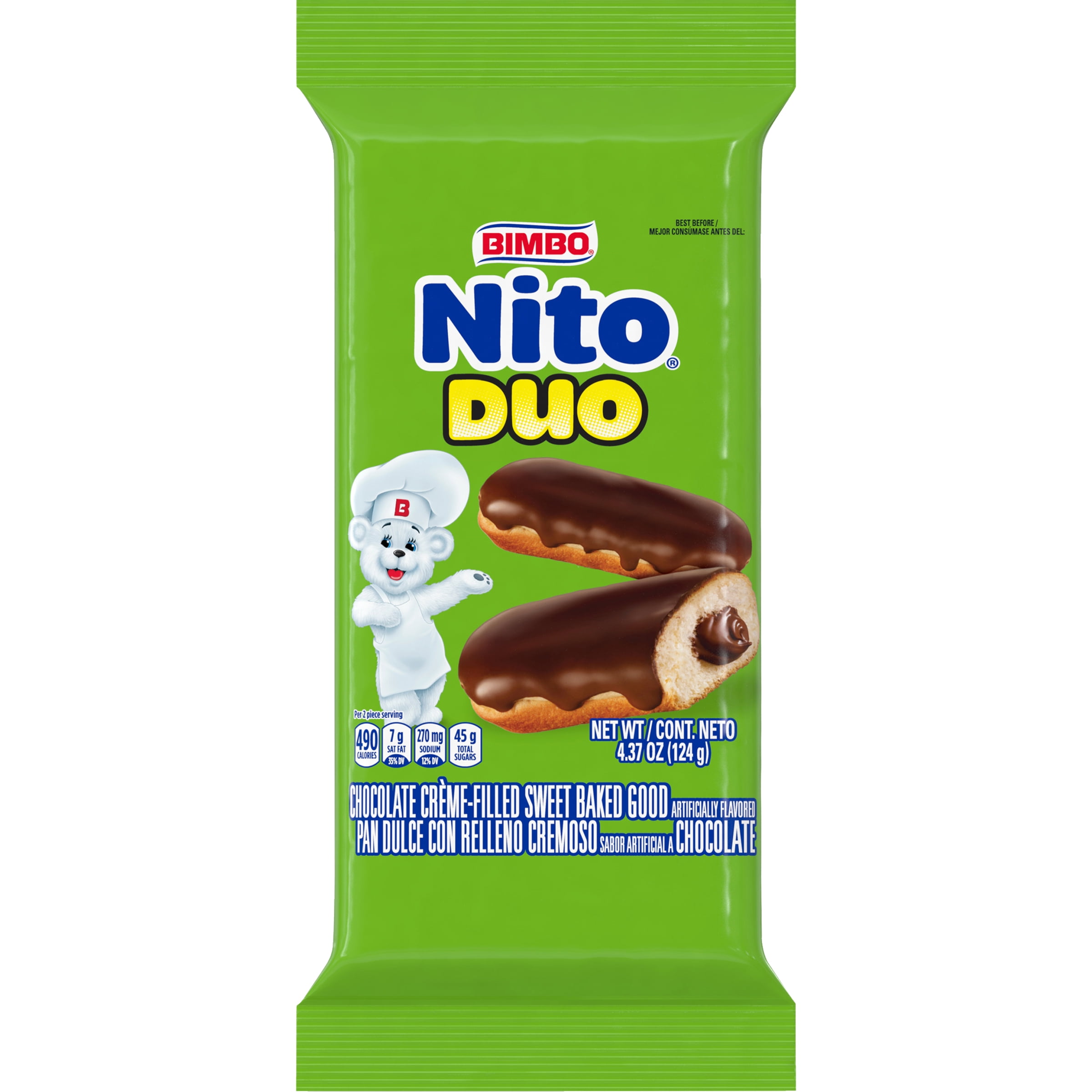 Bimbo Nito Duo Chocolate, Single Serving Individually Wrapped - Walmart.com