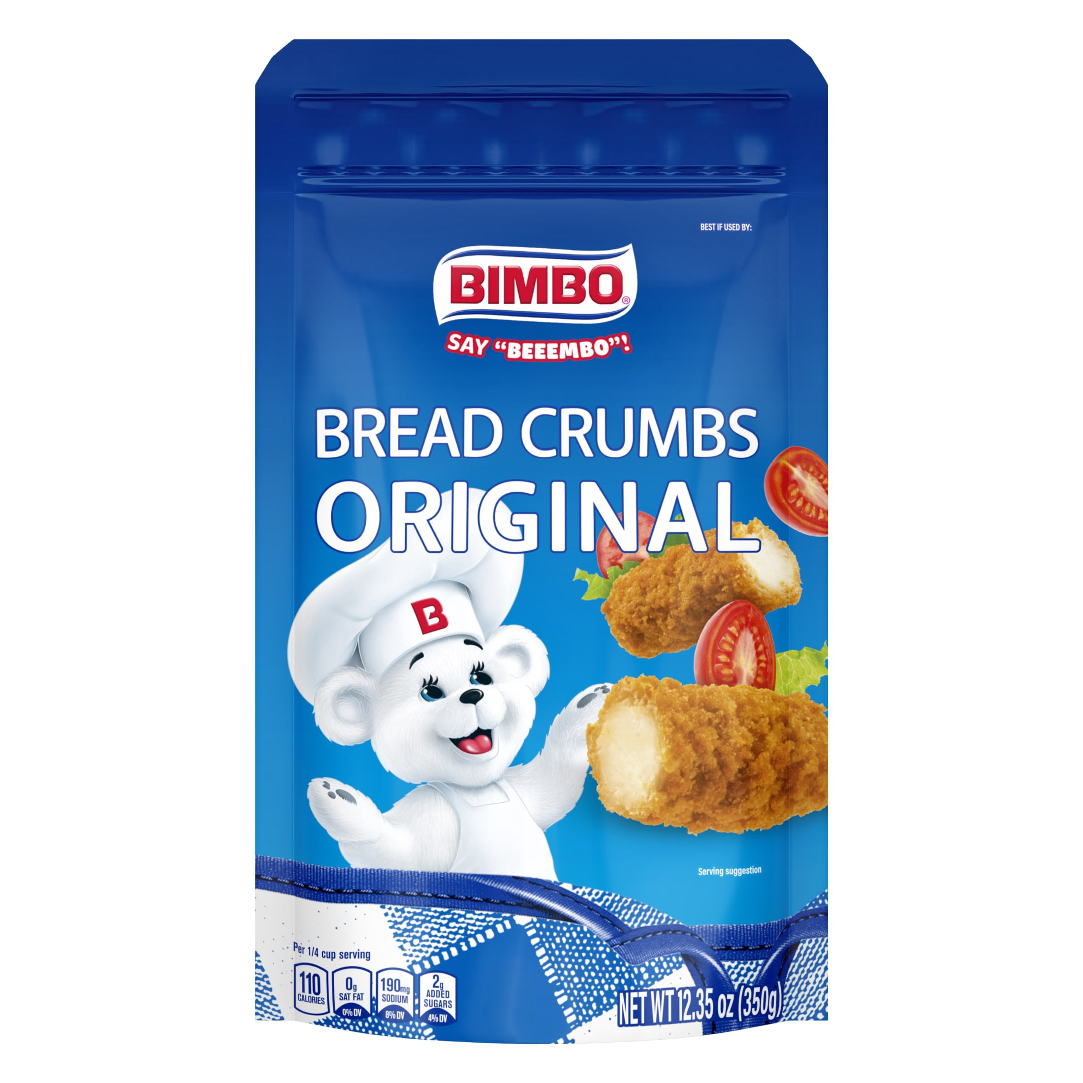 Bimbo Bread Crumbs 12.35 oz Plain Bread Crumbs for Breading Fish or ...