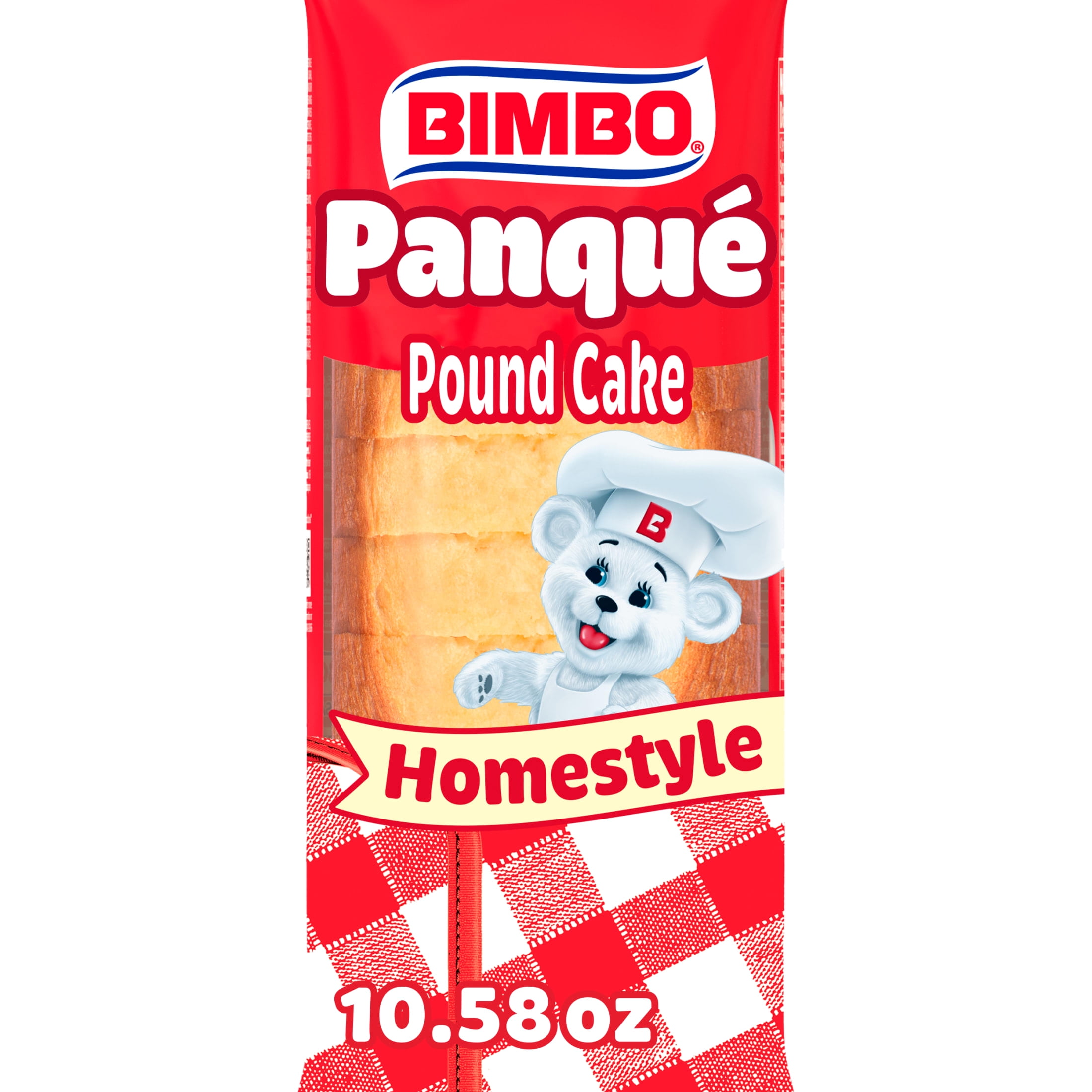 Bimbo Panqué Casero Pound Cake, 10.58 oz, Home Style Pound Cakes, Bag ...