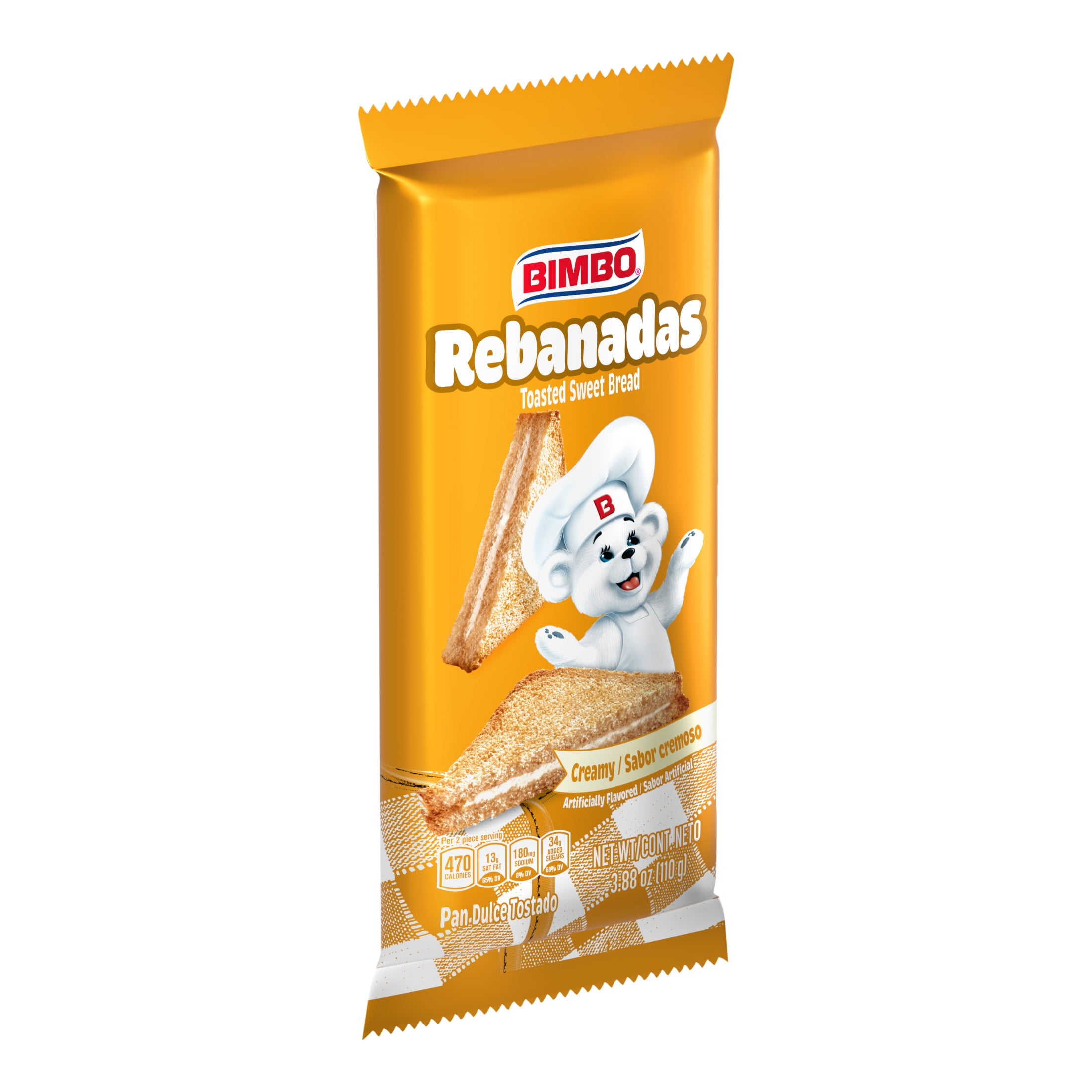 Bimbo Rebanadas Sweet Toast, 3.88 oz, Pastries, Bag - Walmart.com