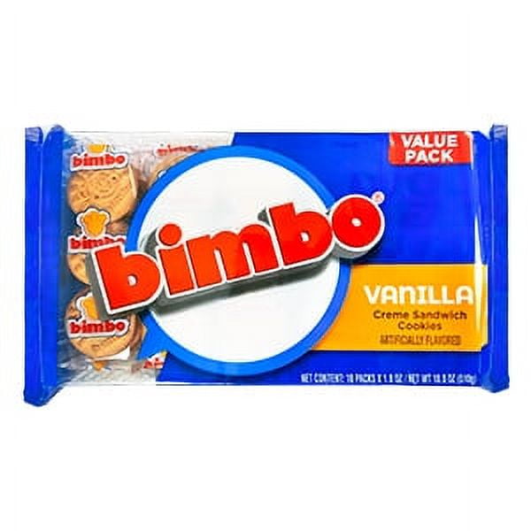 Bimbo Crème Sandwich Cookies Vanilla, Multipack, 1.8 oz, 10 Count ...