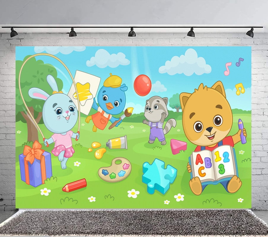 Bimi Boo and Friends Backdrop Banner Party Supplies Poster Movie Theme ...