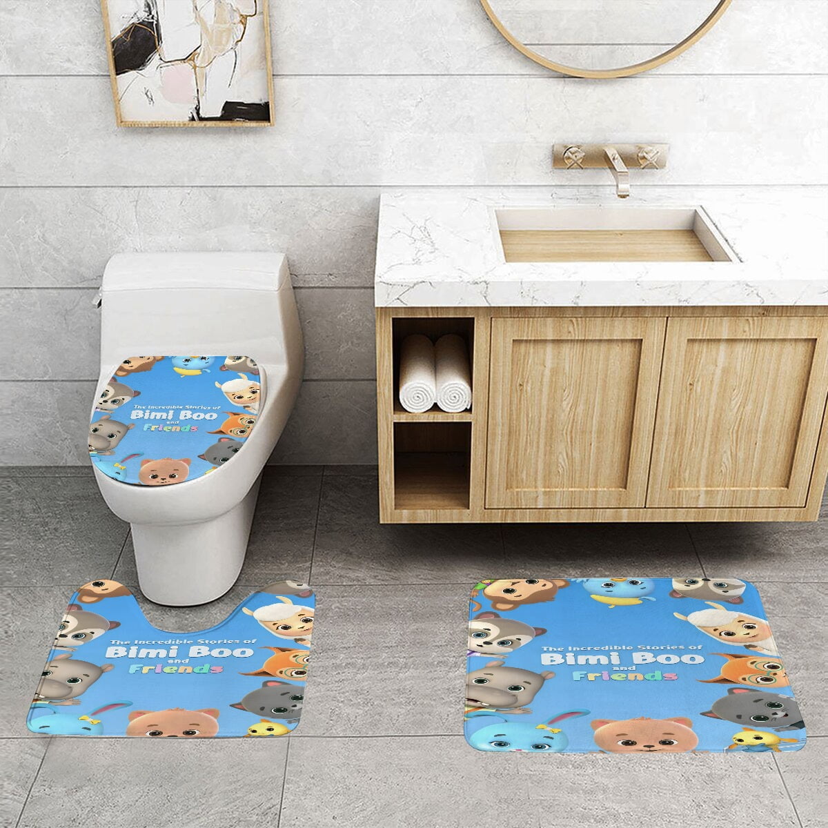 Bimi Boo and Friends floor mat and toilet set is durable, machine ...