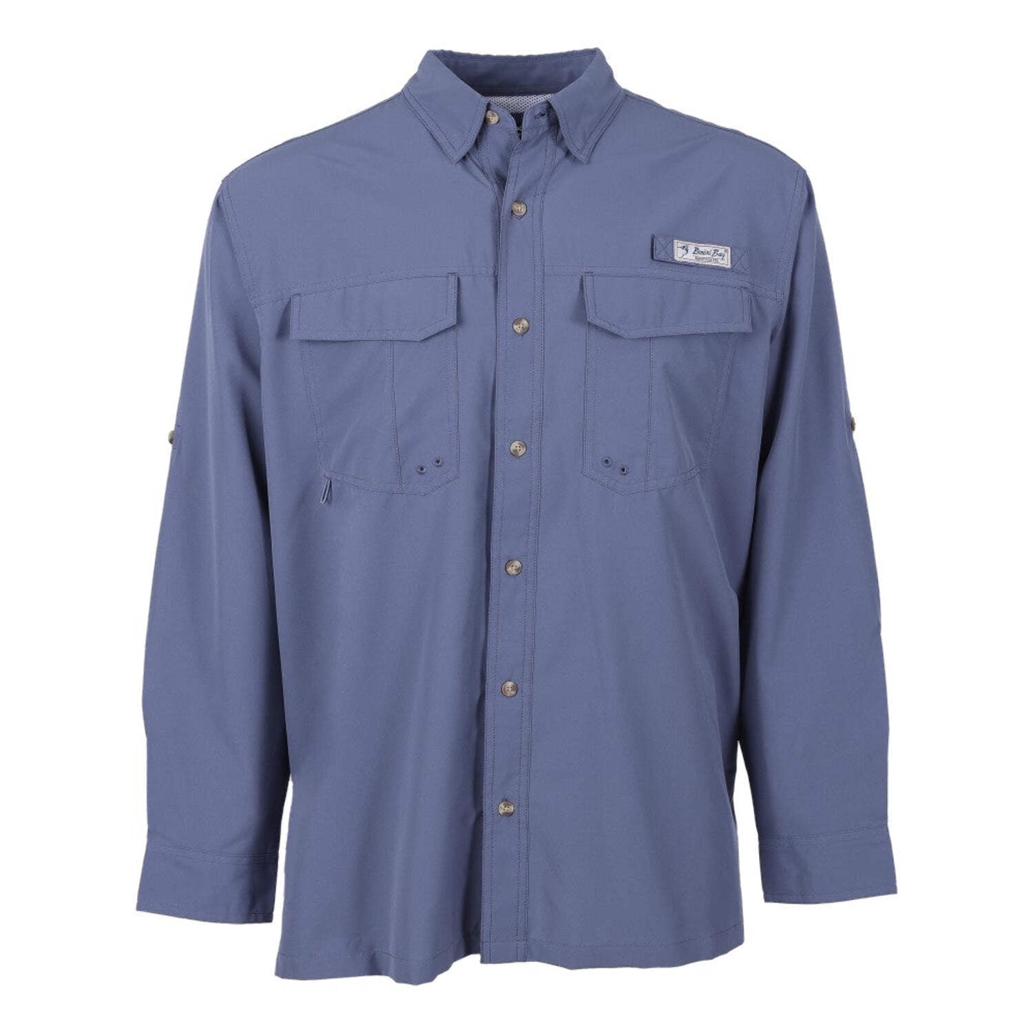 Bimini Bay Outfitters Men's Flats V Long Sleeve Shirt with SPF & Button ...