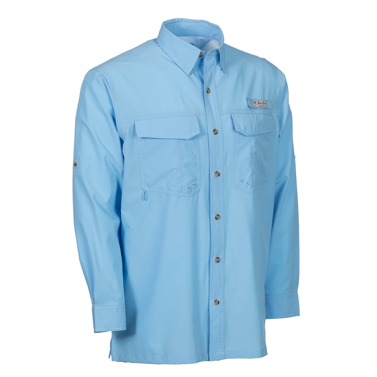 Bimini Bay Outfitters Men's Flats V Long Sleeve Shirt with SPF & Button ...