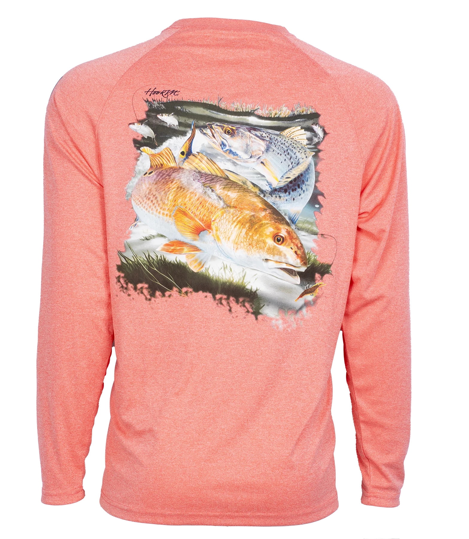 Bimini Bay Outfitters Hook M' Men's Long Sleeve Shirt Redfish Trout 2 ...
