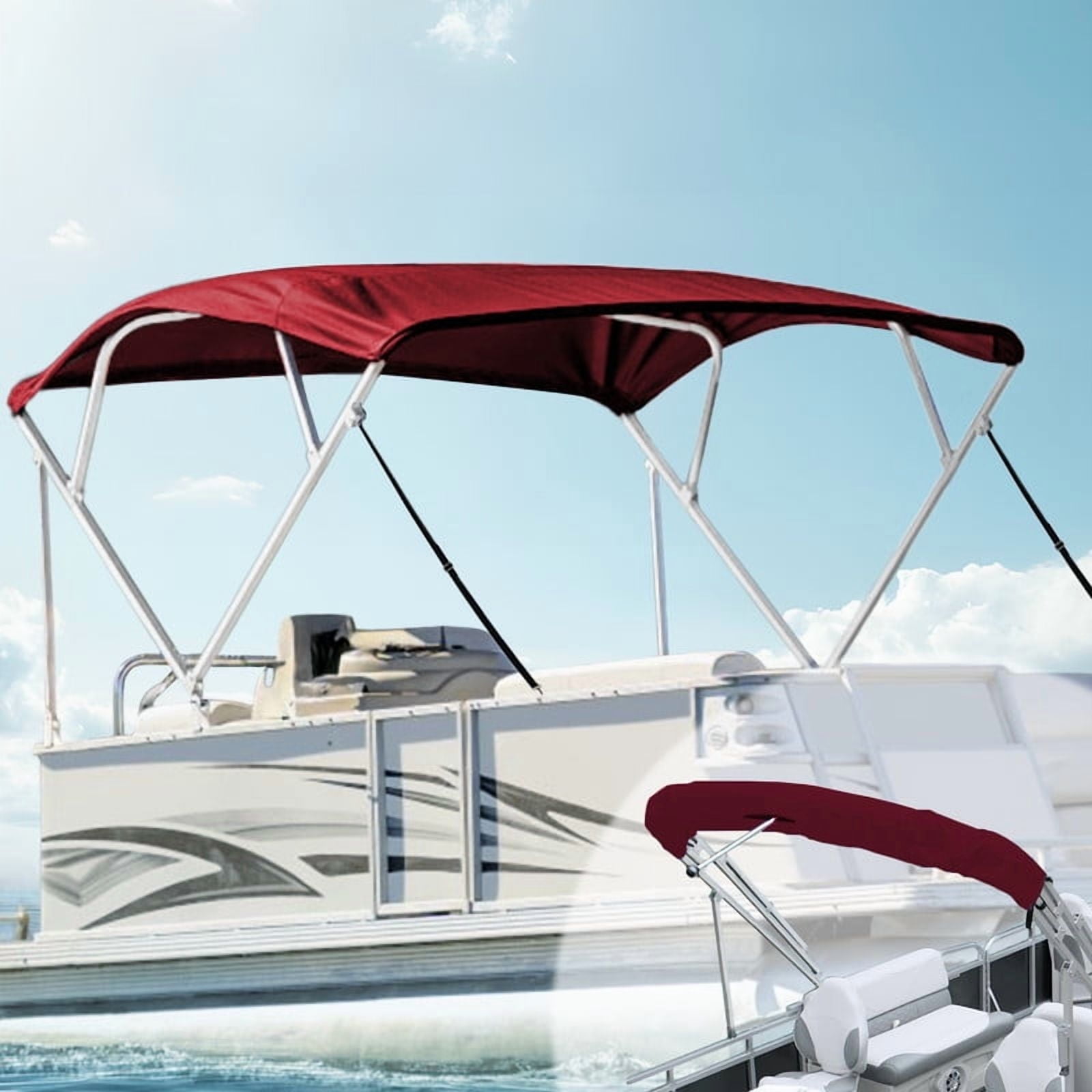 Bimini Top Cover 600D UV-Resistant Canvas, Tear & Fade Proof ...