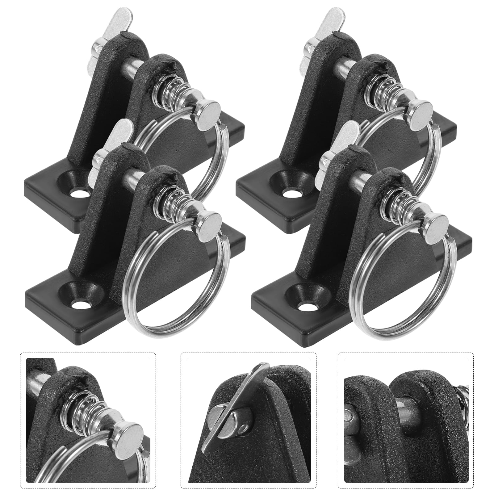 ETEREAUTY Boat Deck Hardware Bimini Tops Deck Hinges Black 4Pcs ...