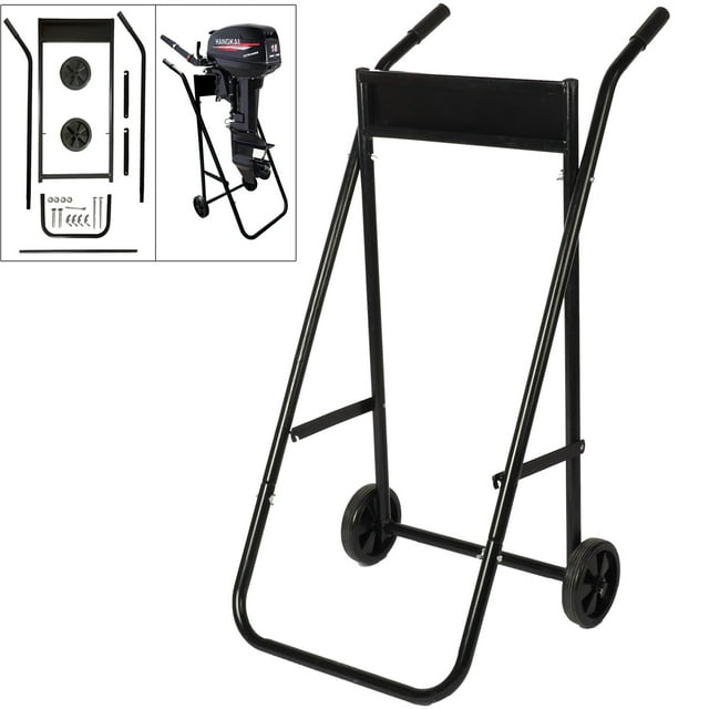 Bimiti Outboard Boat Motor Stand, Heavy Duty Engine Carrier Cart with 2 ...