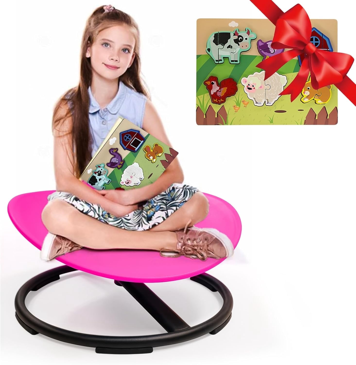 Bimlysing Sensory Swivel Chair for Autistic Kids (3-18 Years),220LBS ...