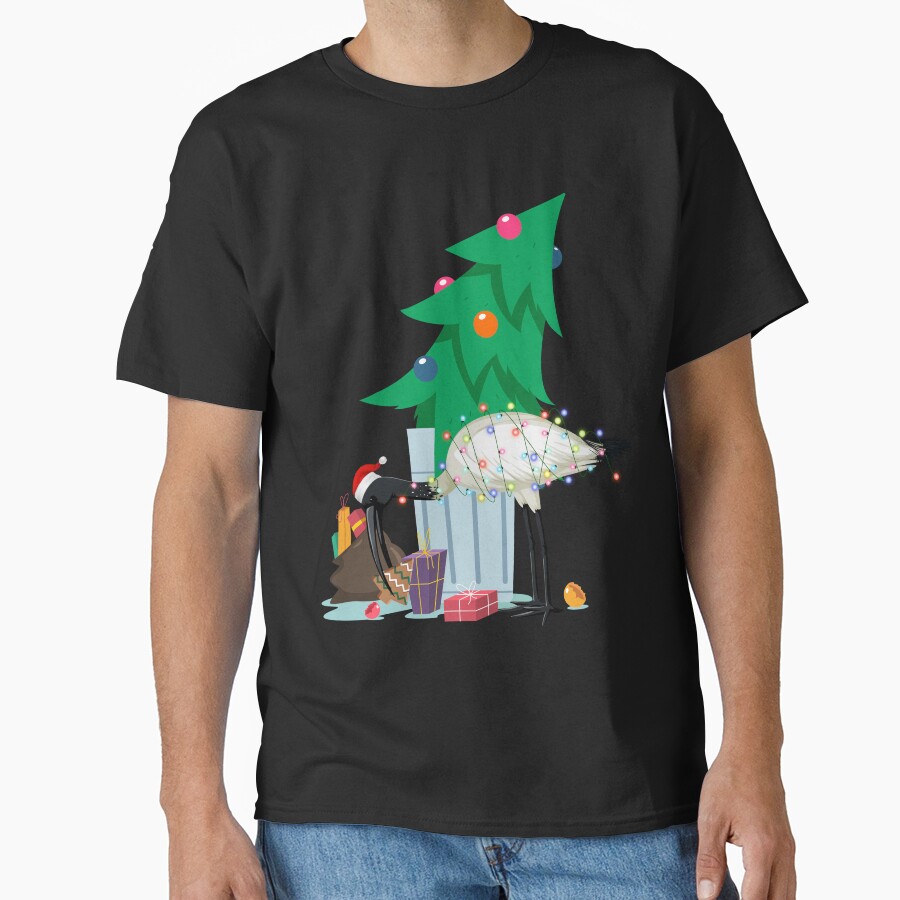 Bin Chicken Tree Funny Christmas Australian Ibis Bird Holiday Art ...
