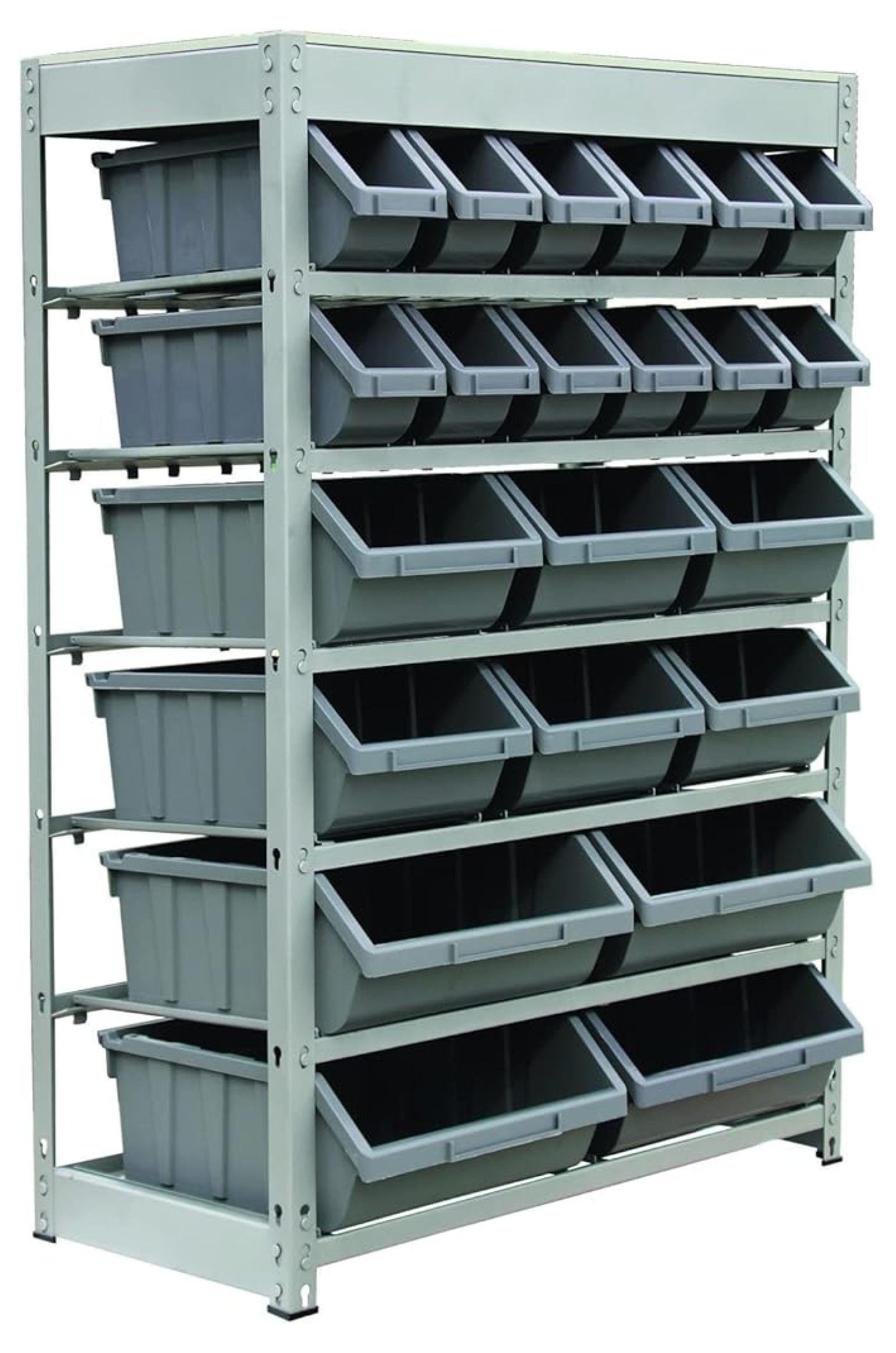 Bin Rack Storage System Heavy Duty Steel Rack Organizer Shelving Unit w ...