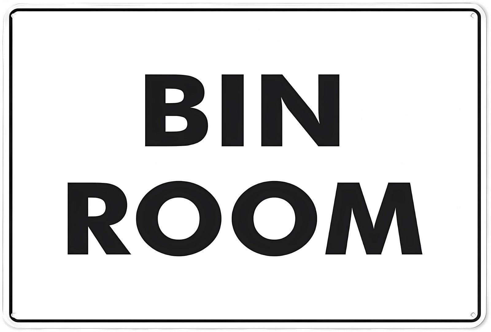 Bin Room Safe Sign 12 x 8 Inches - Outdoor Use, Practical Sign for Home ...